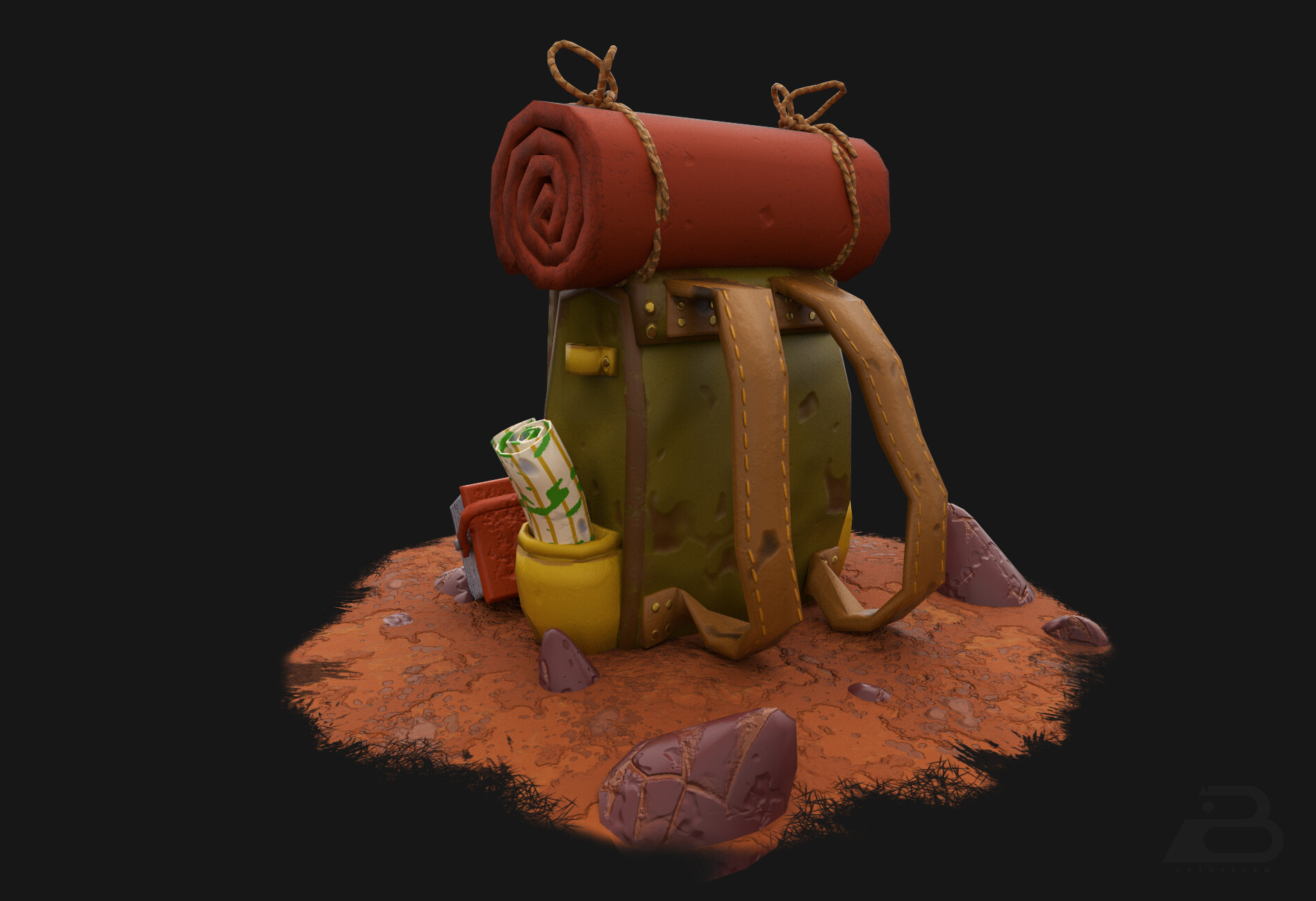 Michael A. Birefo - Stylized Backpack - Realtime Scene(Blender ...