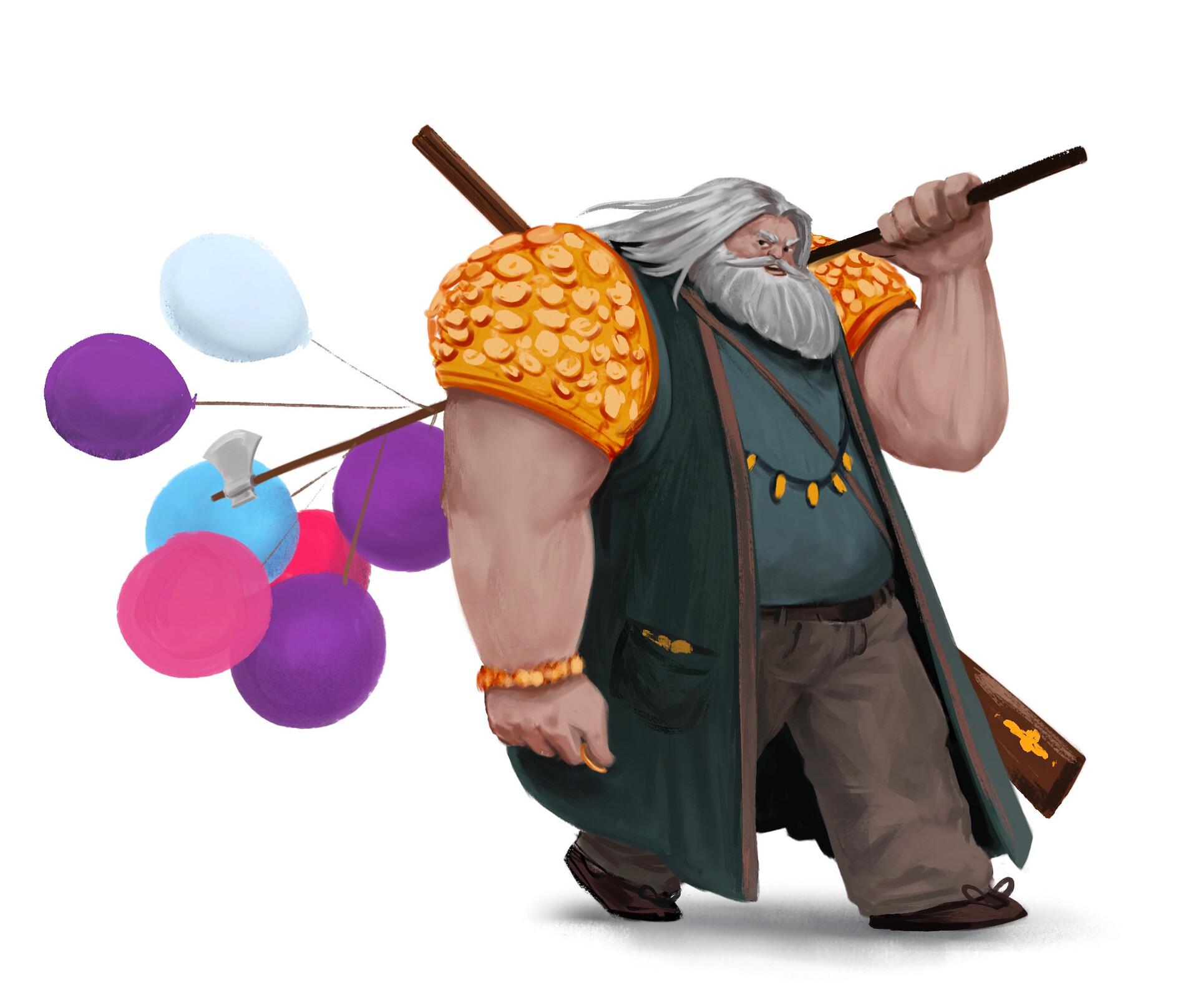 ArtStation - Viking cursed to be a balloon vendor - leaks of legends