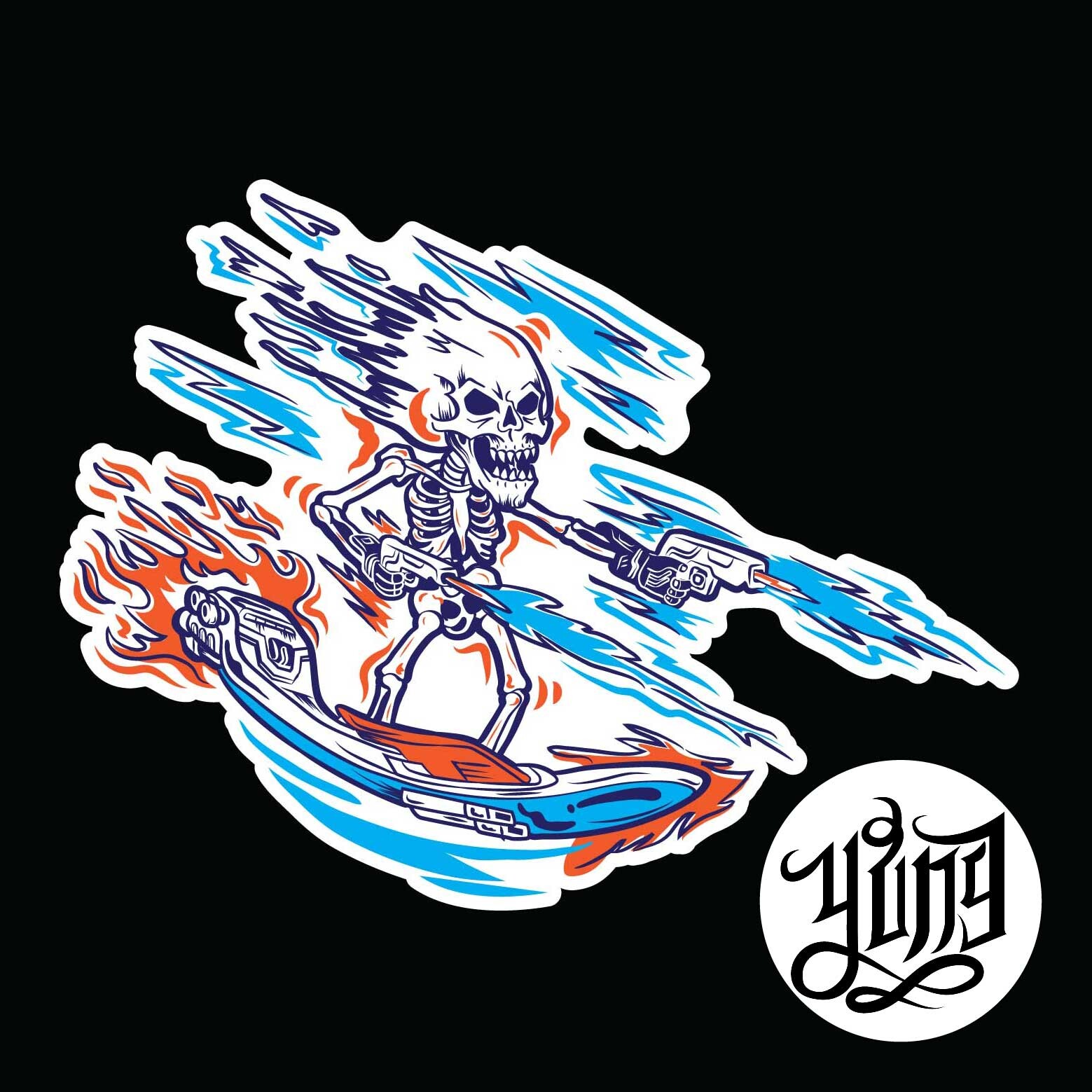 ArtStation - Skeleton fly skating
