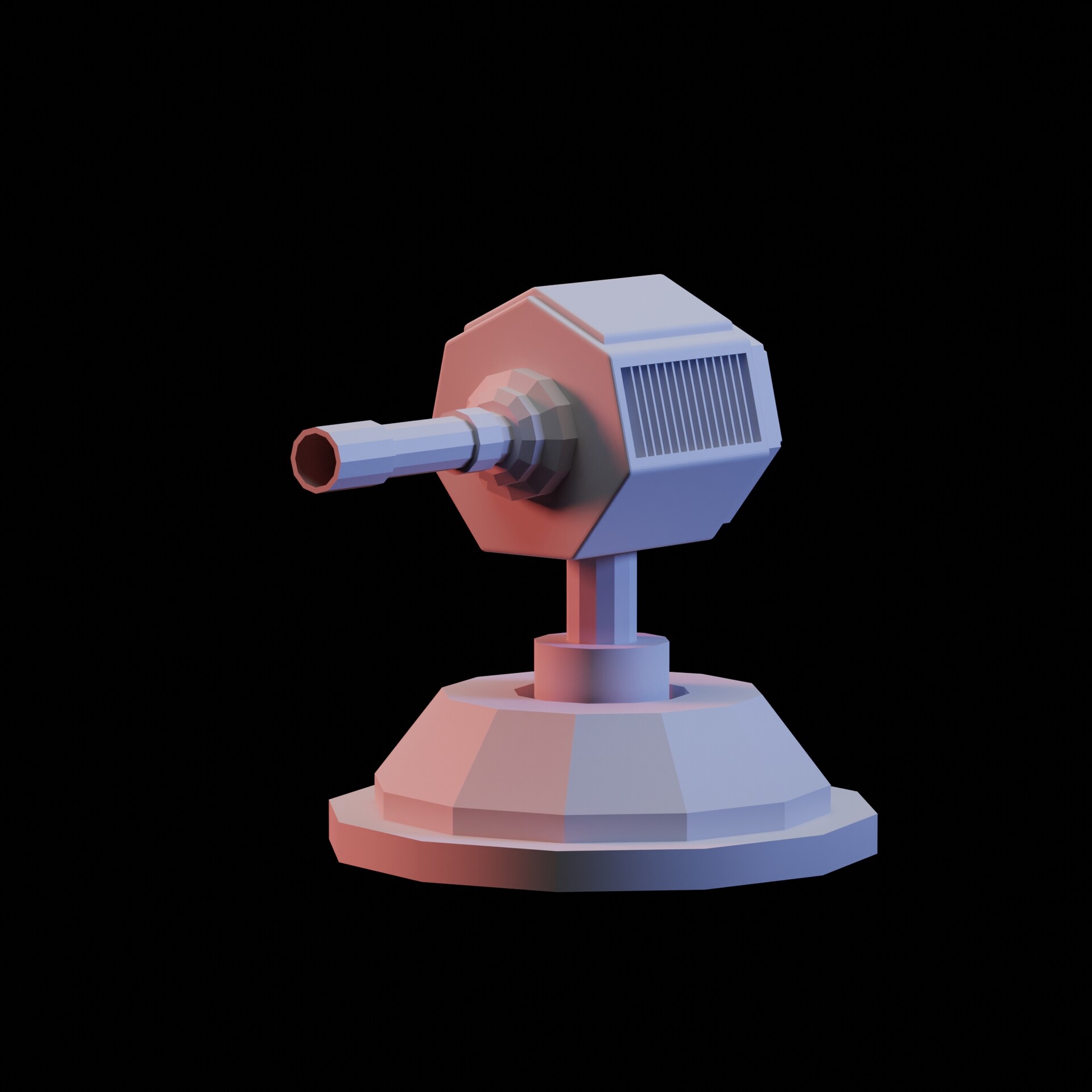 Vlad Bacila - Low Poly Turrets Concept | 3D Modeling