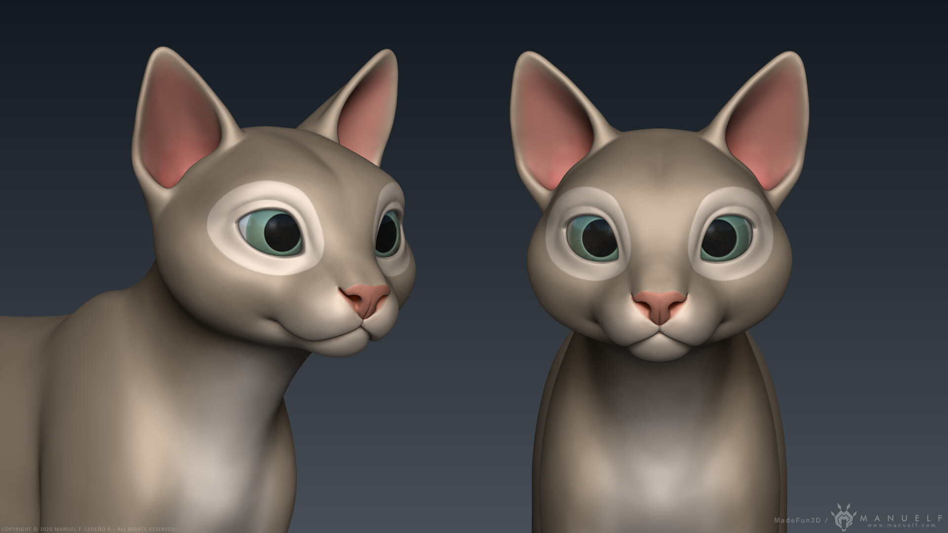 Manuel F. Cedeño - Stylized Cartoon Cat
