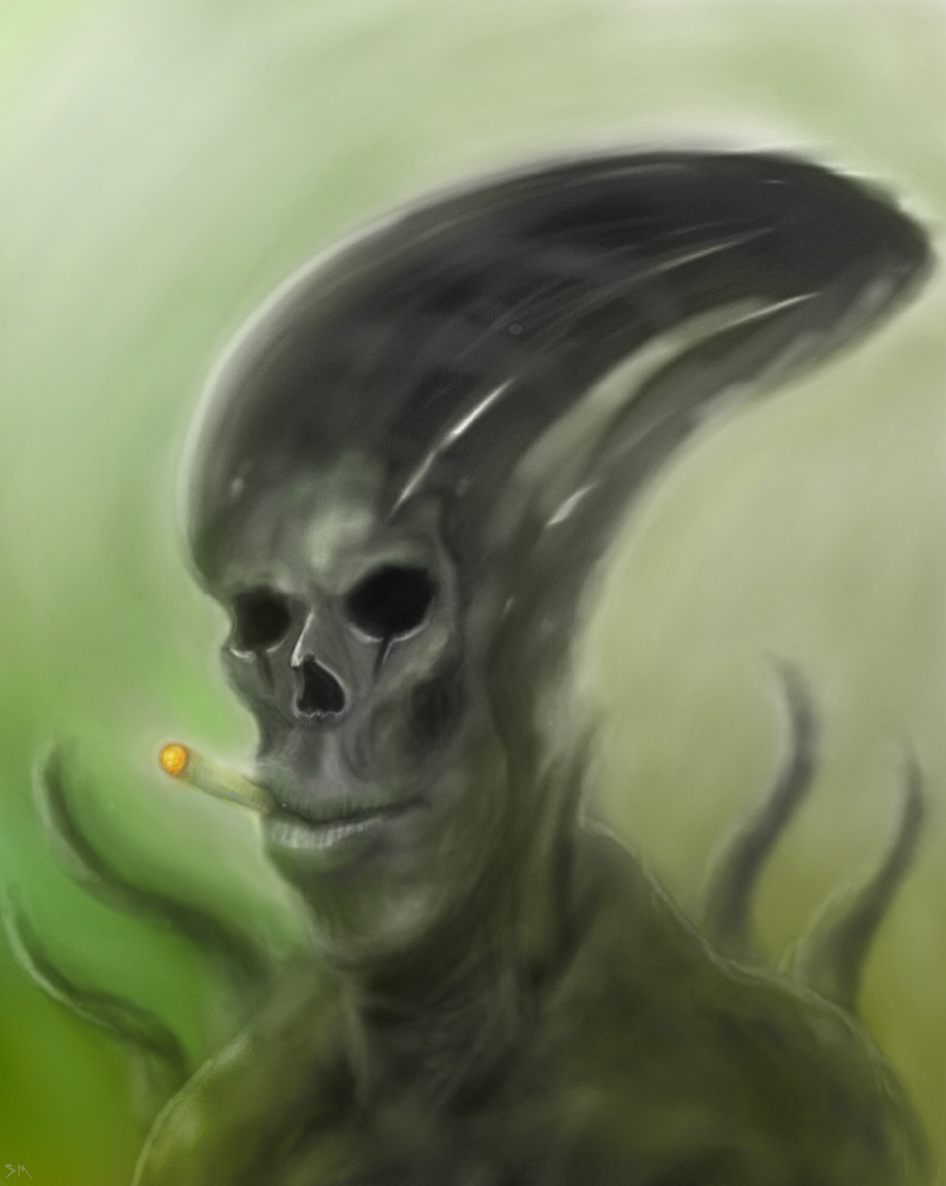 ArtStation - Smoking Alien
