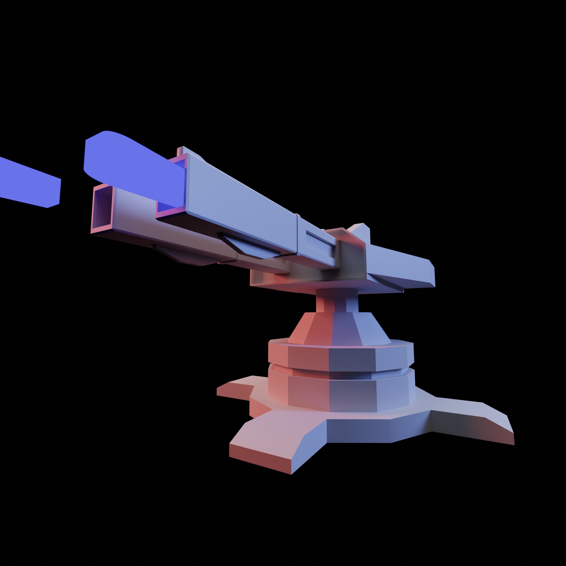 Vlad Bacila - Low Poly Turrets Concept | 3D Modeling