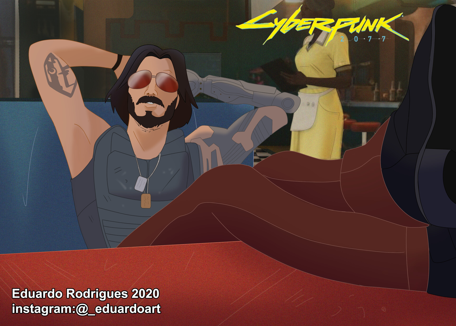 ArtStation - keanu Reeves Cyberpunk