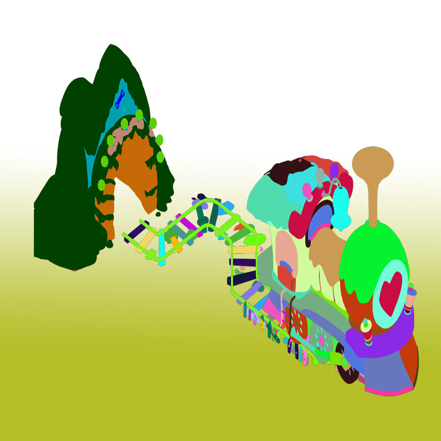 ArtStation - Train and cave