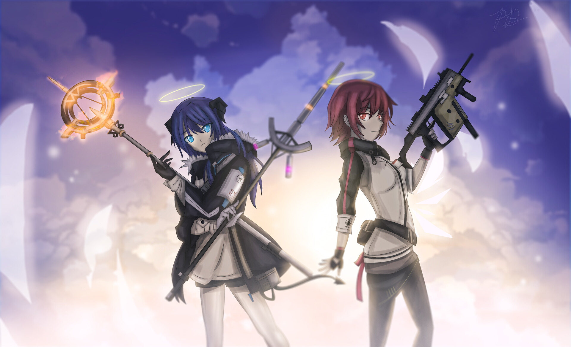 ArtStation - Mostima & Exusiai (Dawn)