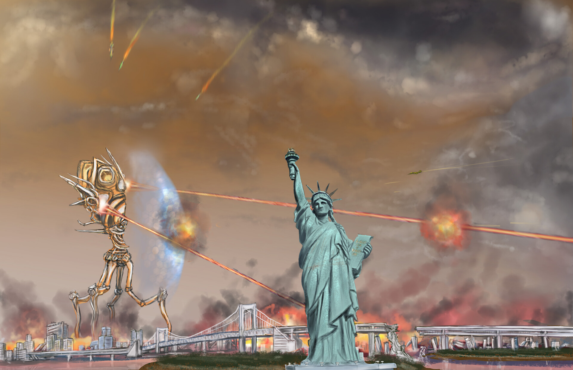 ArtStation - StarCraft 2 Colossus Purify America