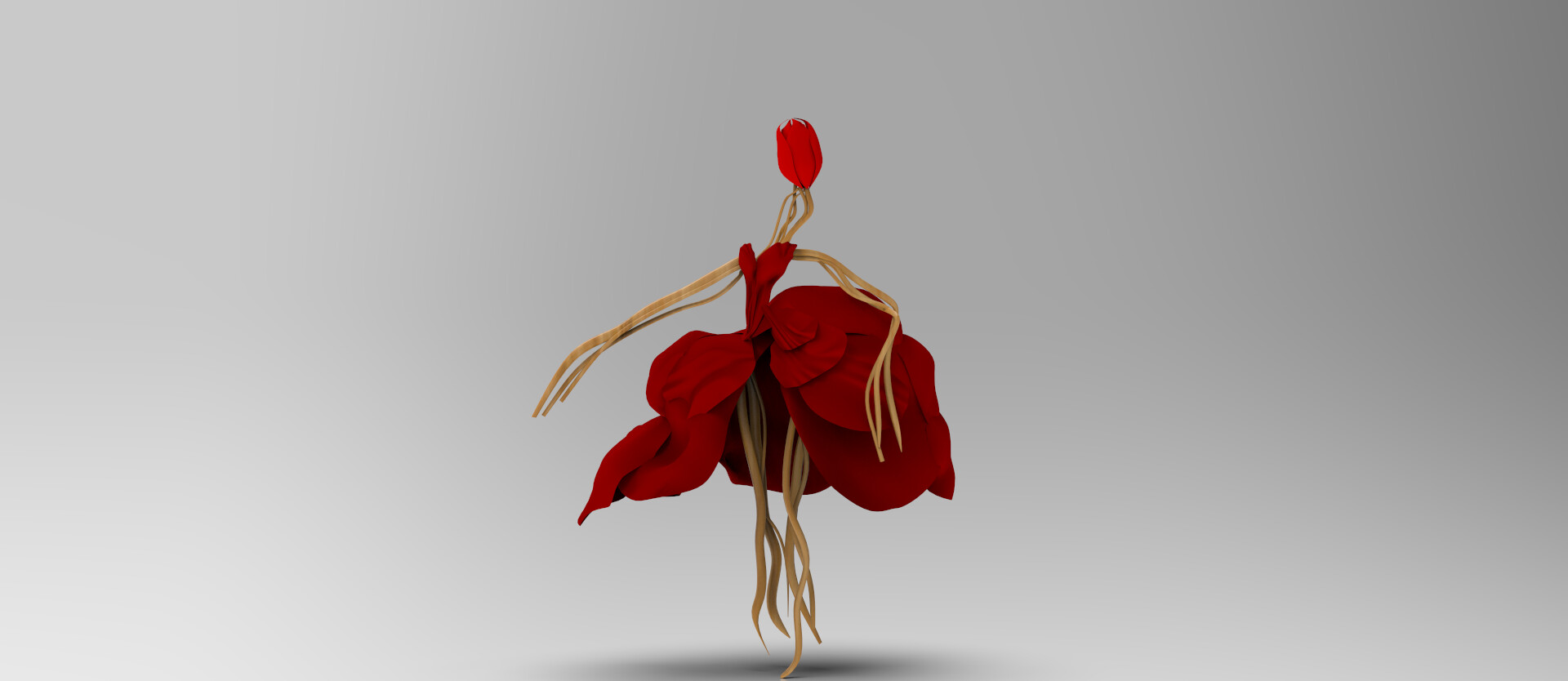 ArtStation - Red frock girl 3d.