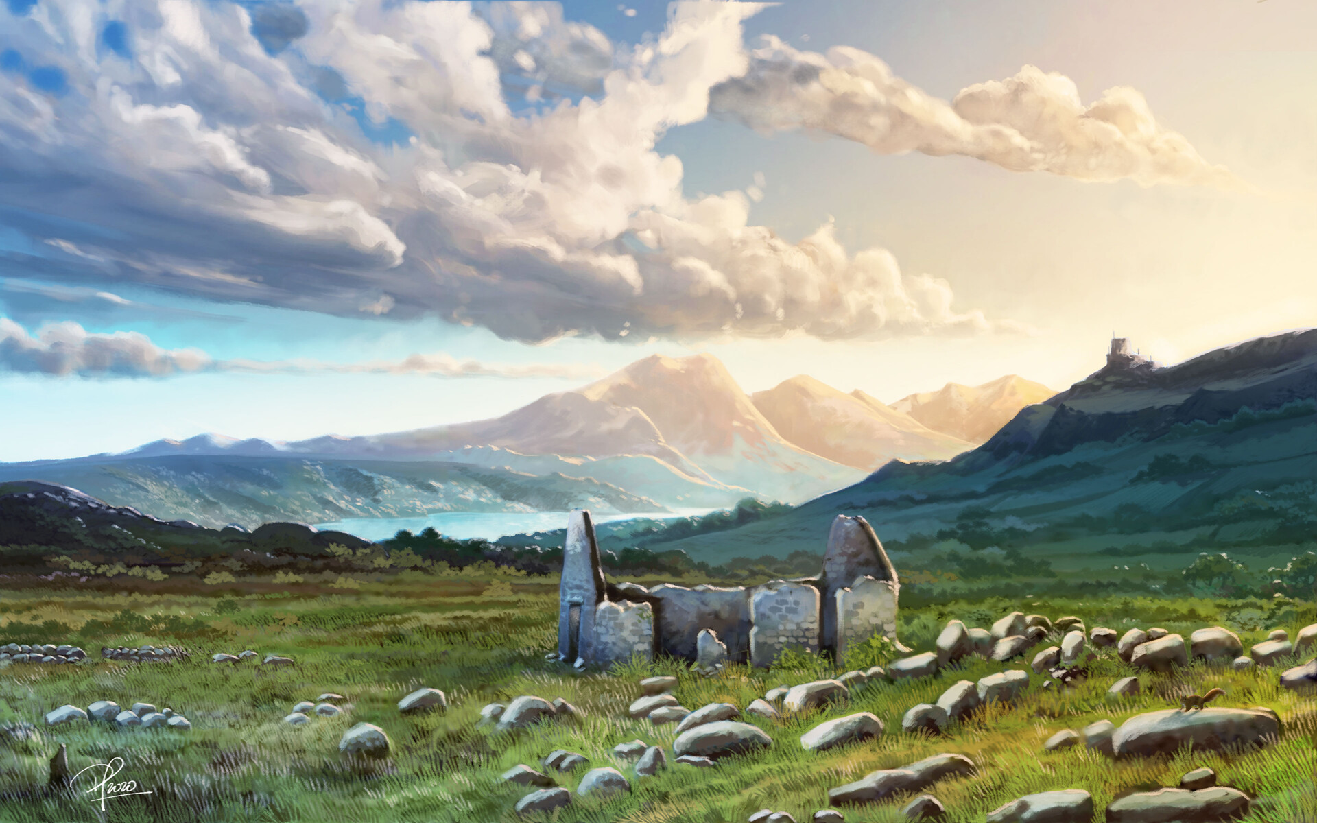 ArtStation - Irish landscape