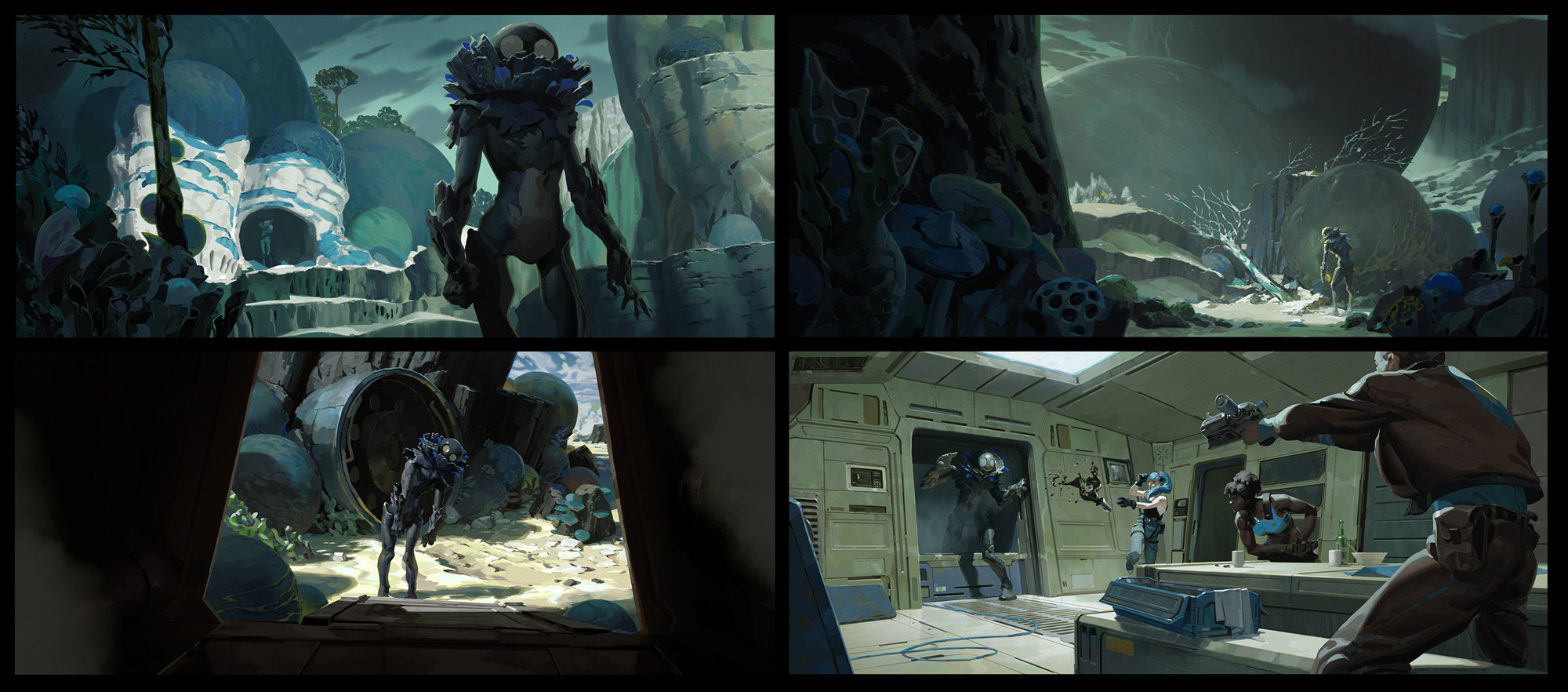 The Abyss - Spidercrab swarm , Ricardo Lima : Here are some more keyframes I did for my project ...