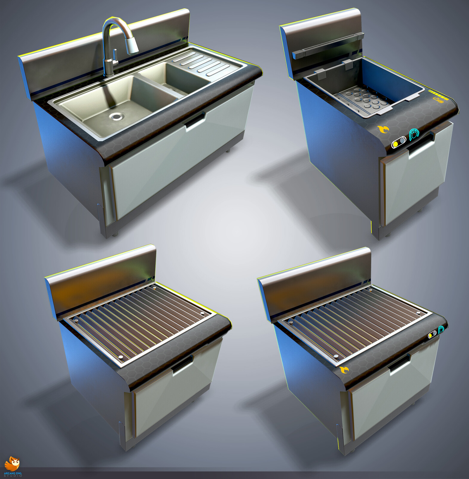 Arcane Owl Studio - Overwatch FanArt Props - Kitchen