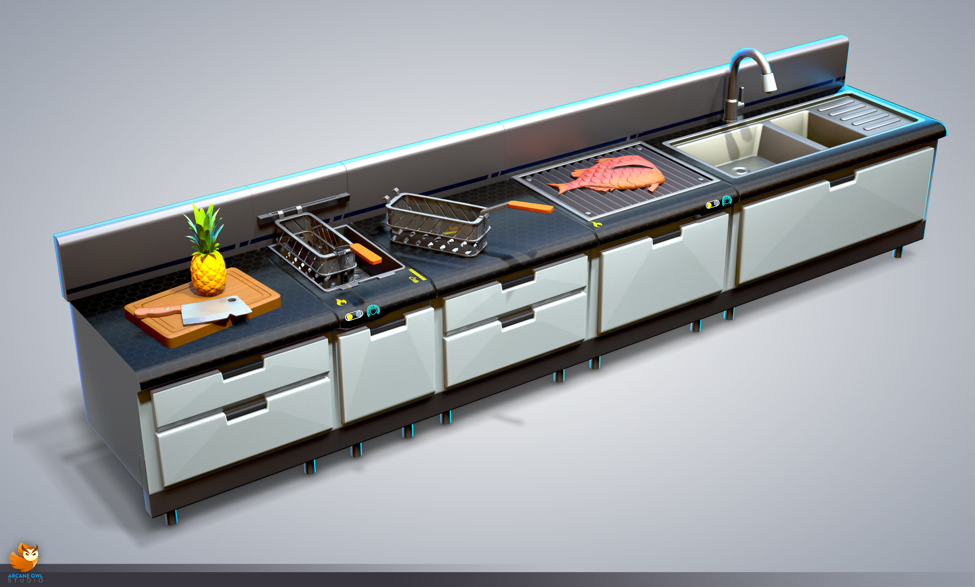 Arcane Owl Studio - Overwatch FanArt Props - Kitchen