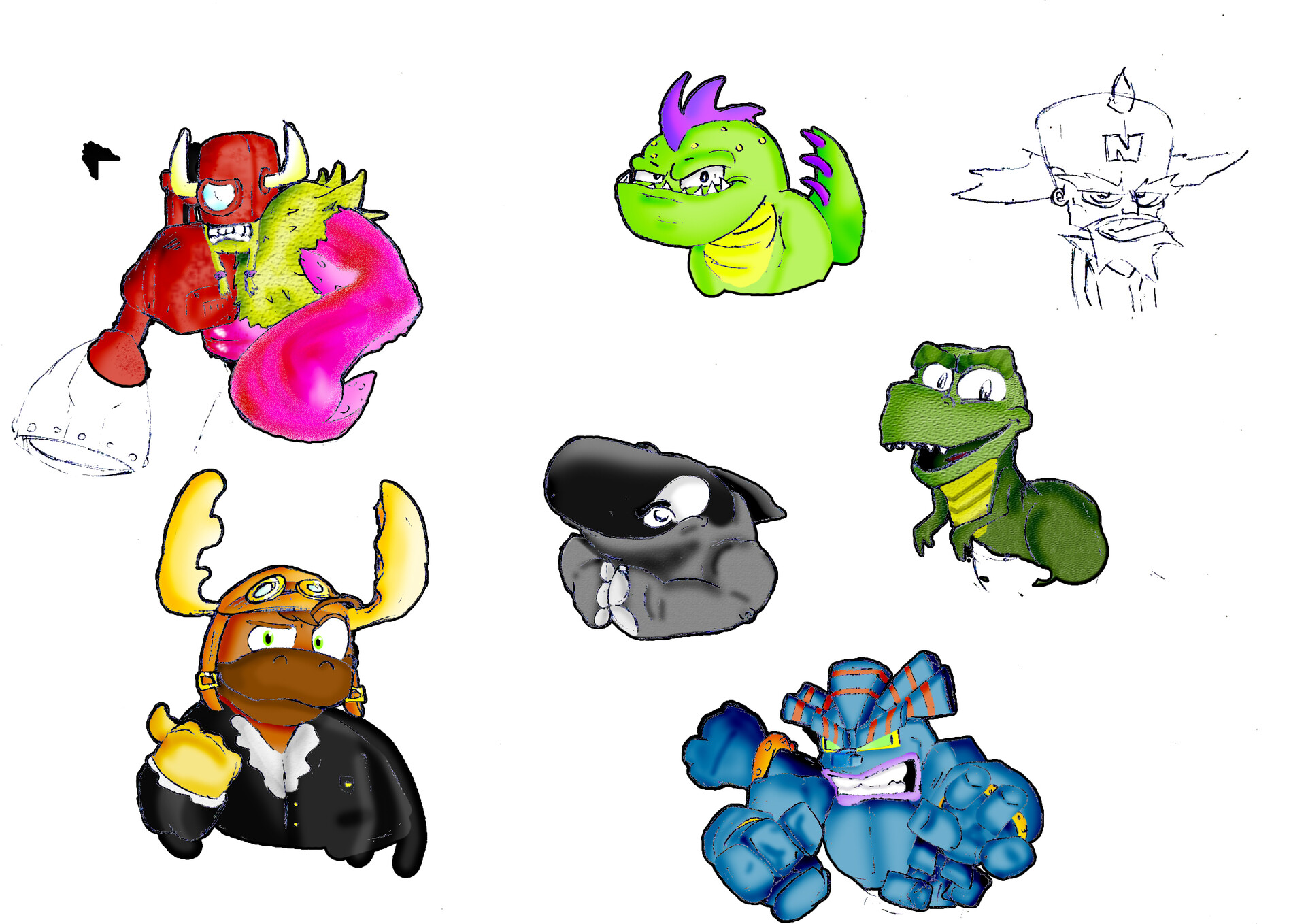 Pix Pinguino - Concept Art Crash Bandicoot Characters