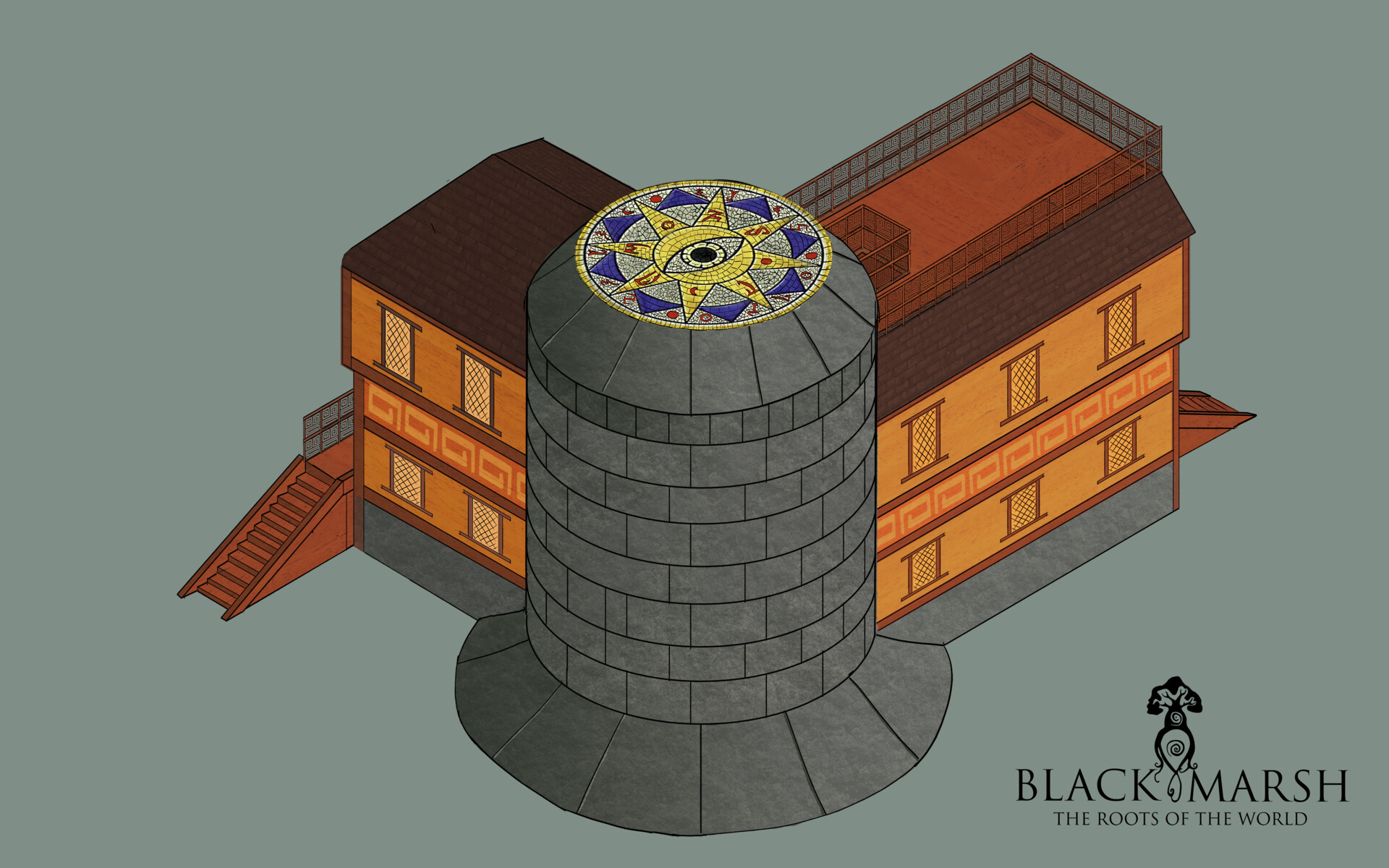 ArtStation - Archien Mage Hall (Back) - Beyond Skyrim - Blackmarsh