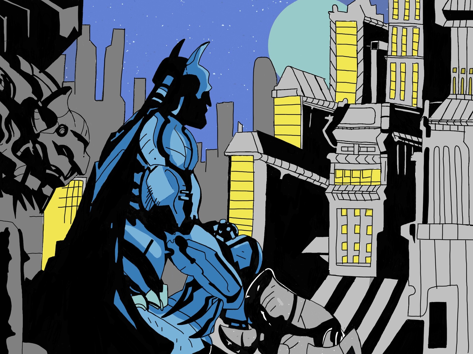 ArtStation - Batman night