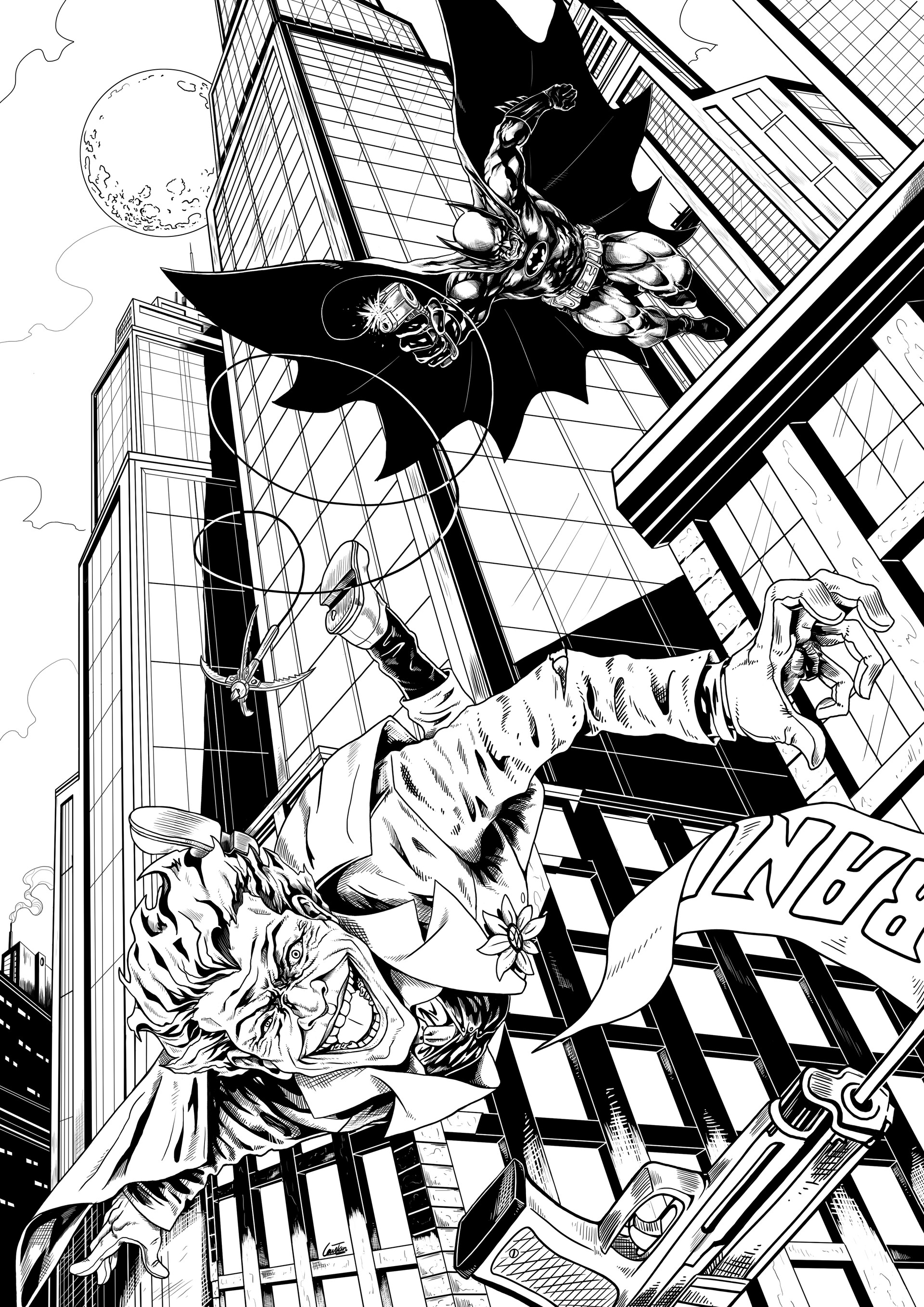 batman and joker coloring pages free