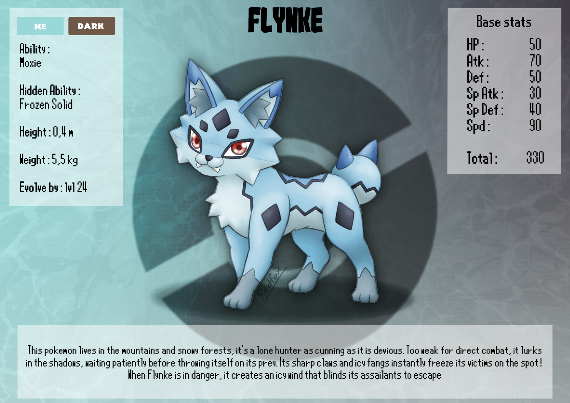 Redfox The Kitsune - Artwork Pokemon VP - Flynke