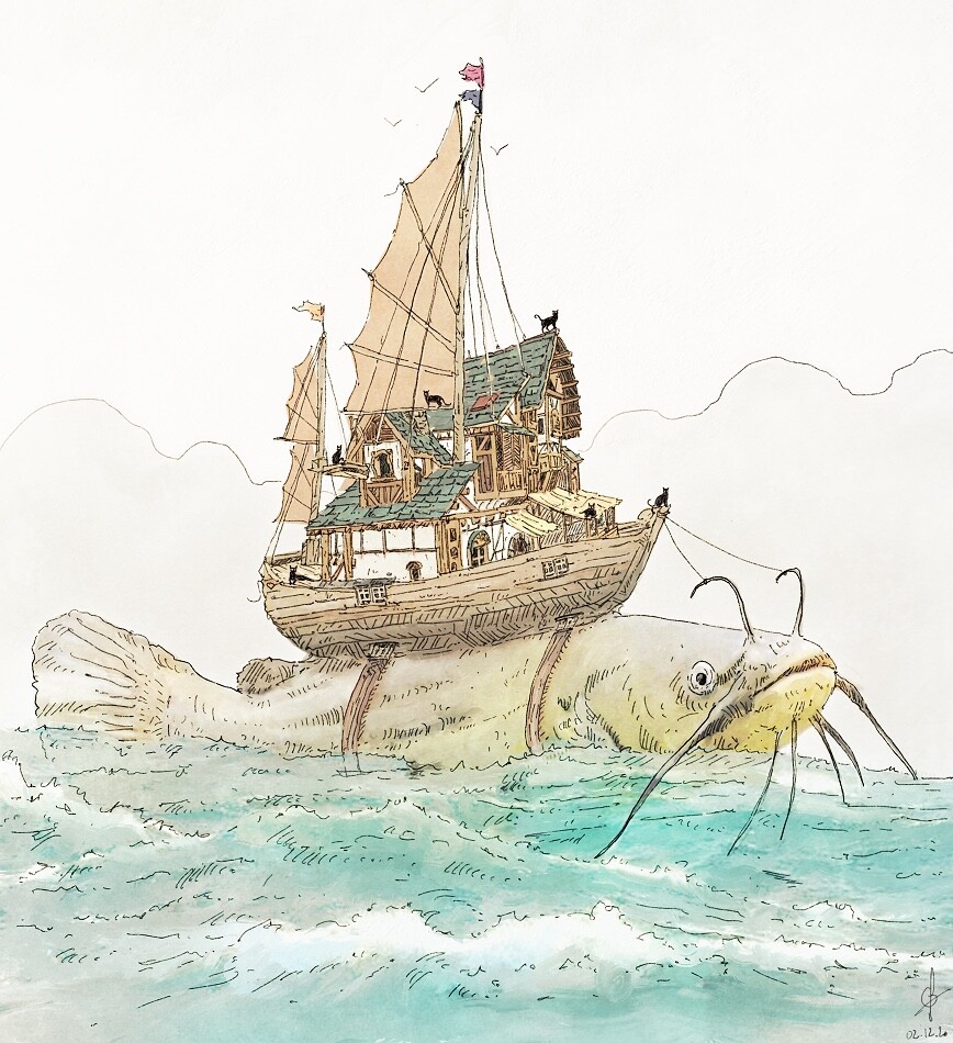 ArtStation - More Fish&Ships