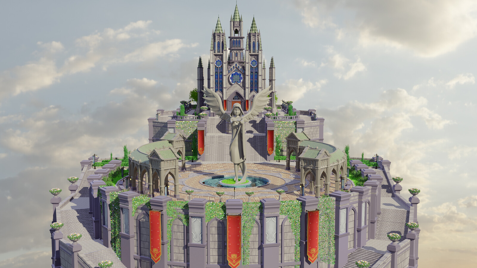 Vitaliy Stukalov - Mondstadt, The Favonius Cathedral from Genshin Impact