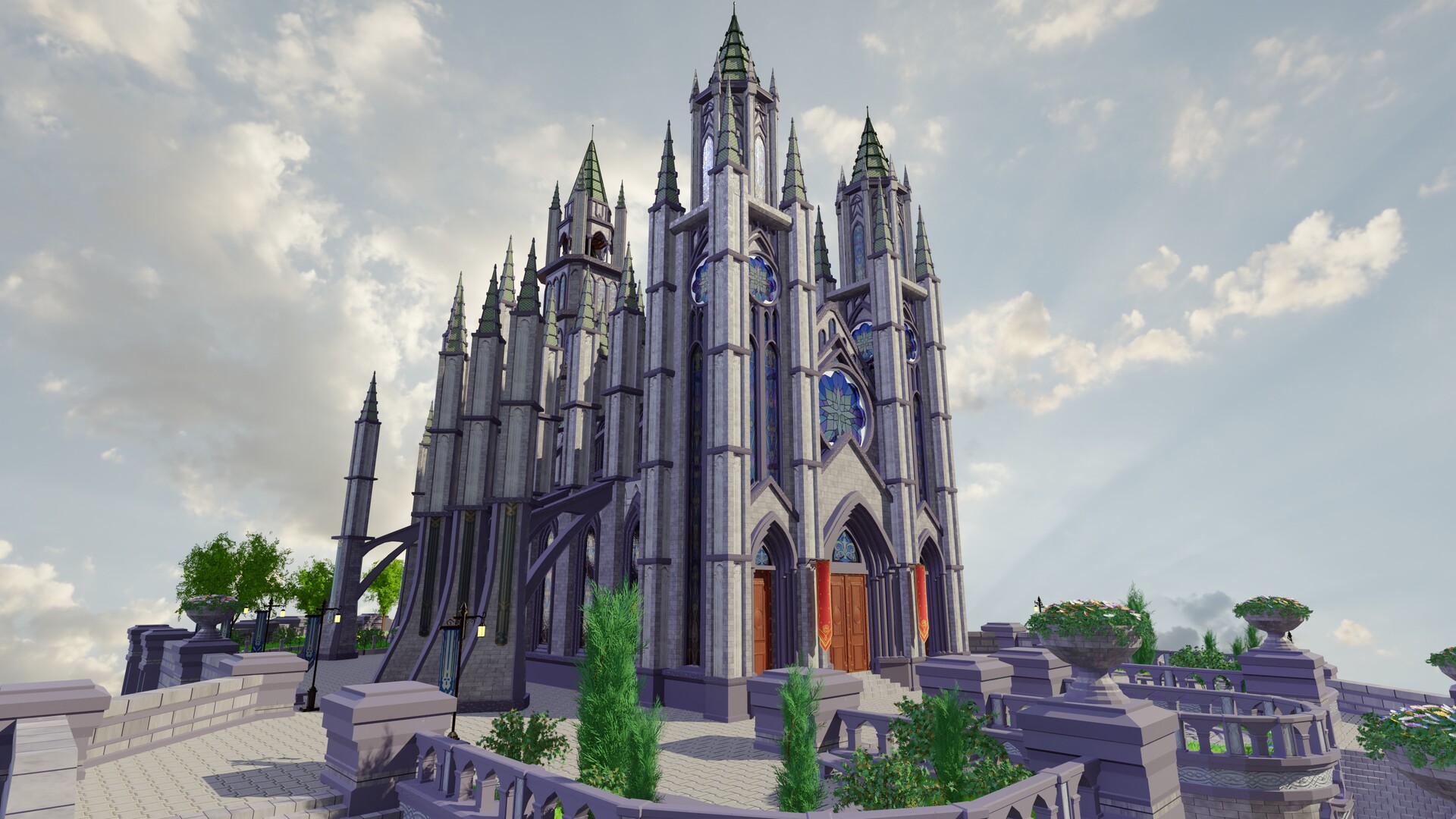 Vitaliy Stukalov - Mondstadt, The Favonius Cathedral from Genshin Impact