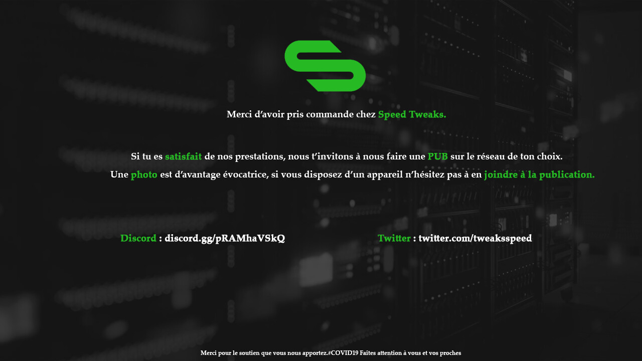 Speed Tweaks - Merci de ta confiance chez Speed Tweaks
