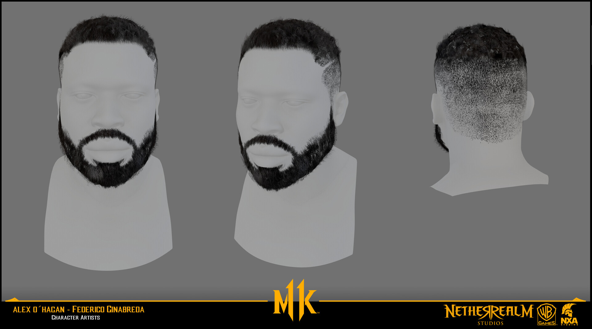 ArtStation - Hair - Jax - (Mortal Kombat 11)