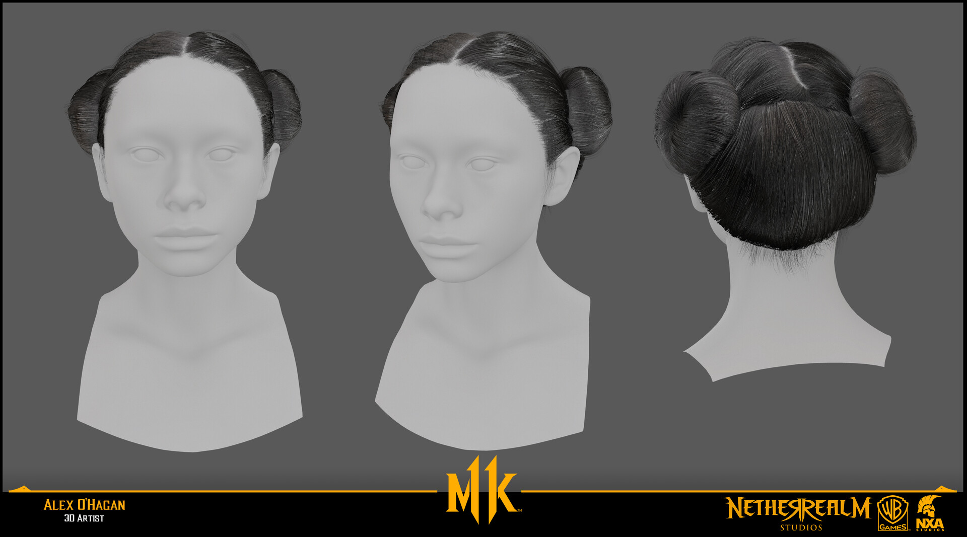 ArtStation - Hair - Kitana - (Mortal Kombat 11)