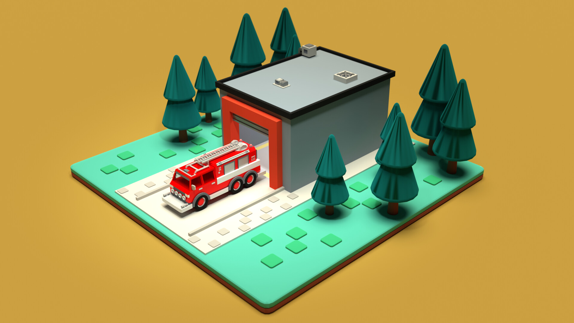 ArtStation - Asset Forge build: Fire Truck