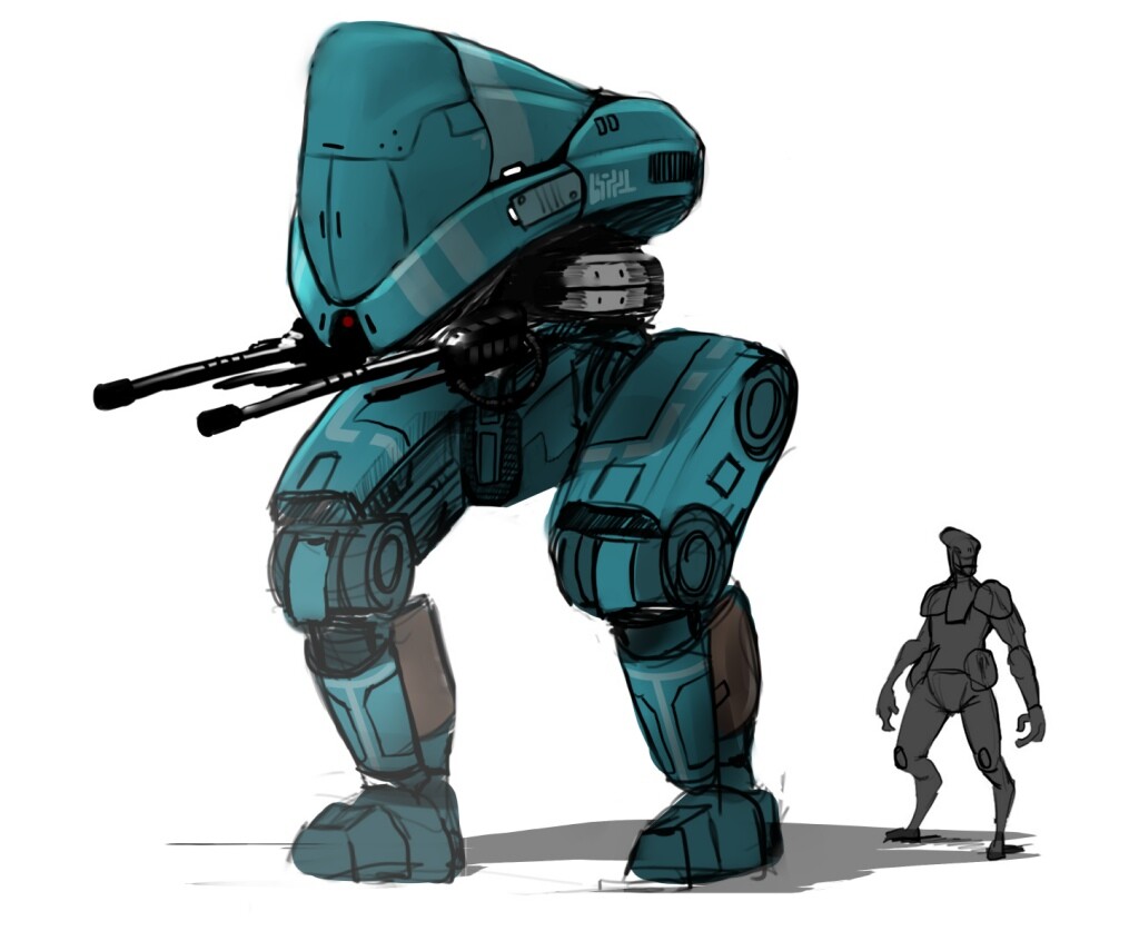 ArtStation - Alien mech (sketch)