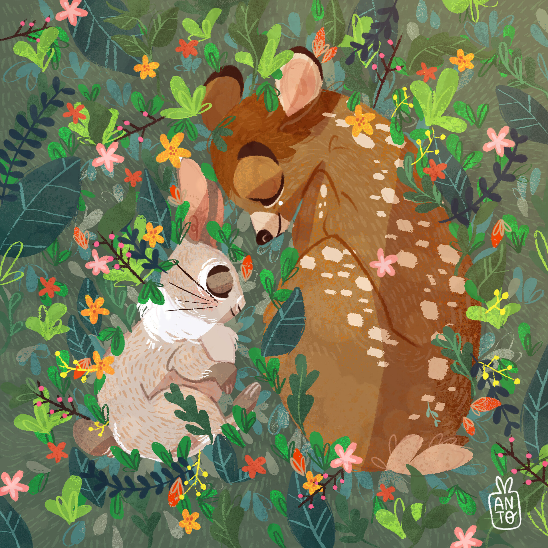 ArtStation - Deer and Bunny