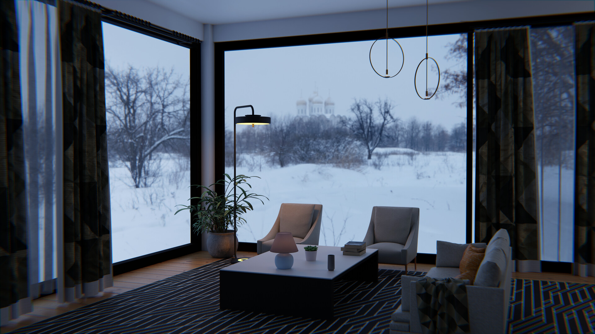 ArtStation - A snowy evening