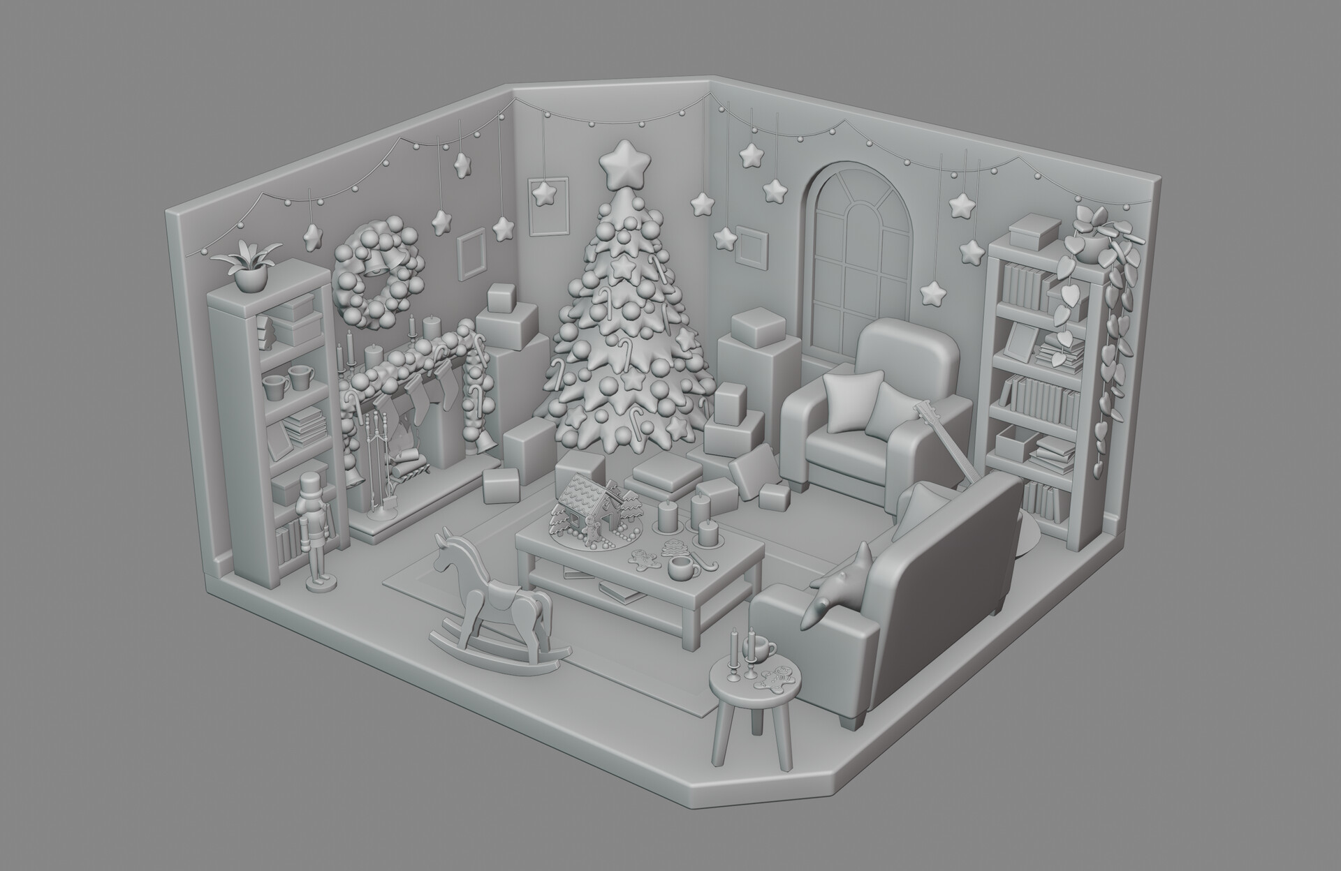 Sofia da Silva - Christmas Room Diorama