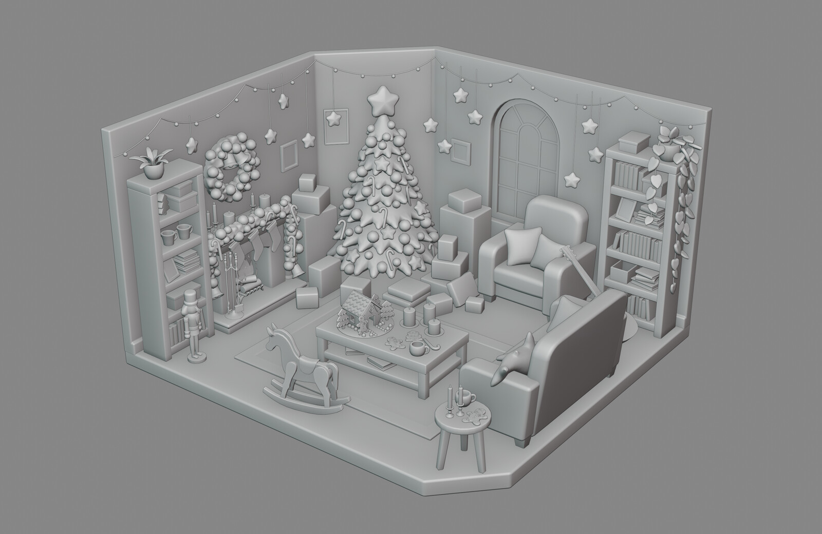 Sofia da Silva - Christmas Room Diorama