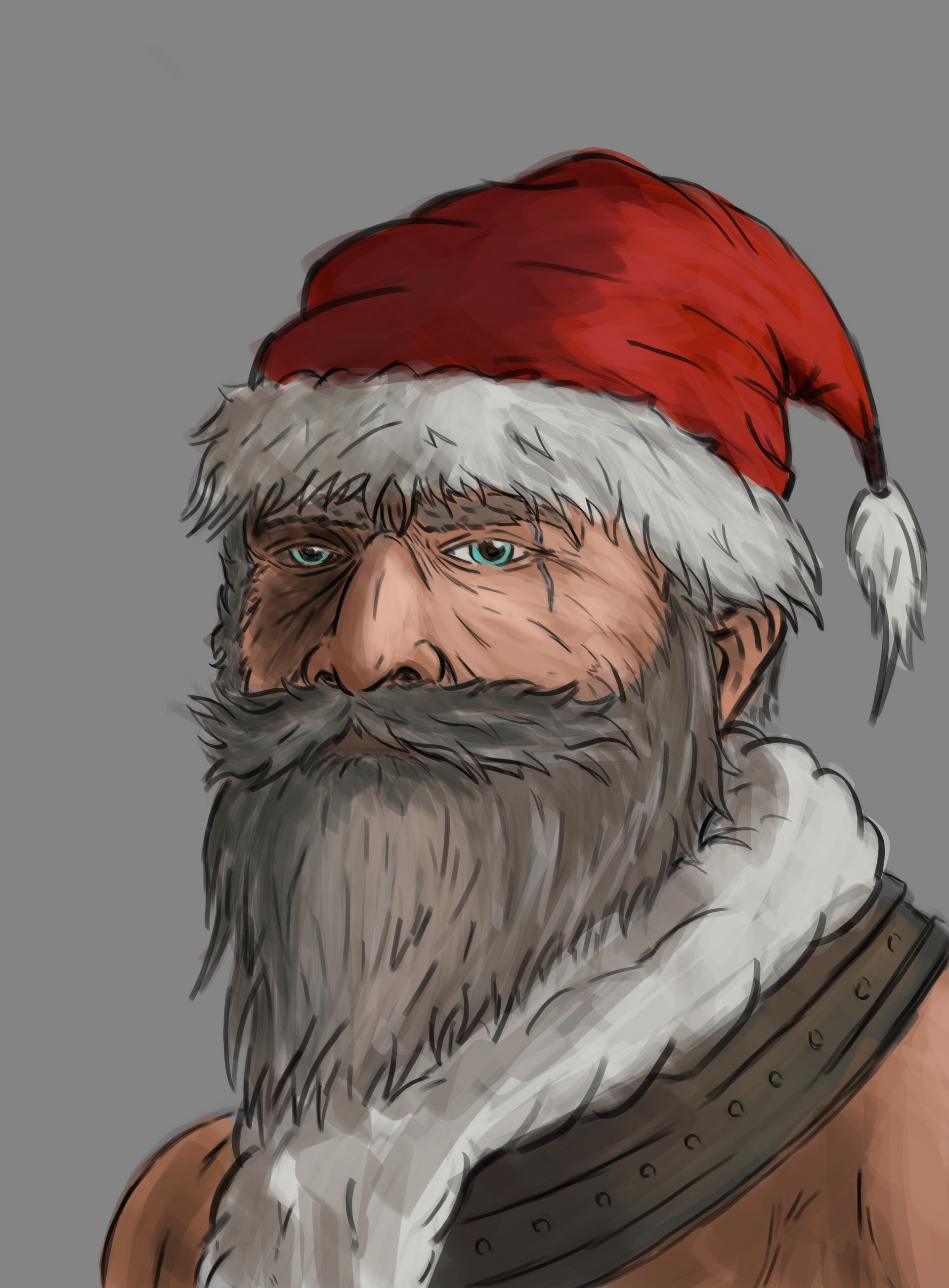 Andreas Stavrakis - Christmas Illustration - Badass Santa Claus