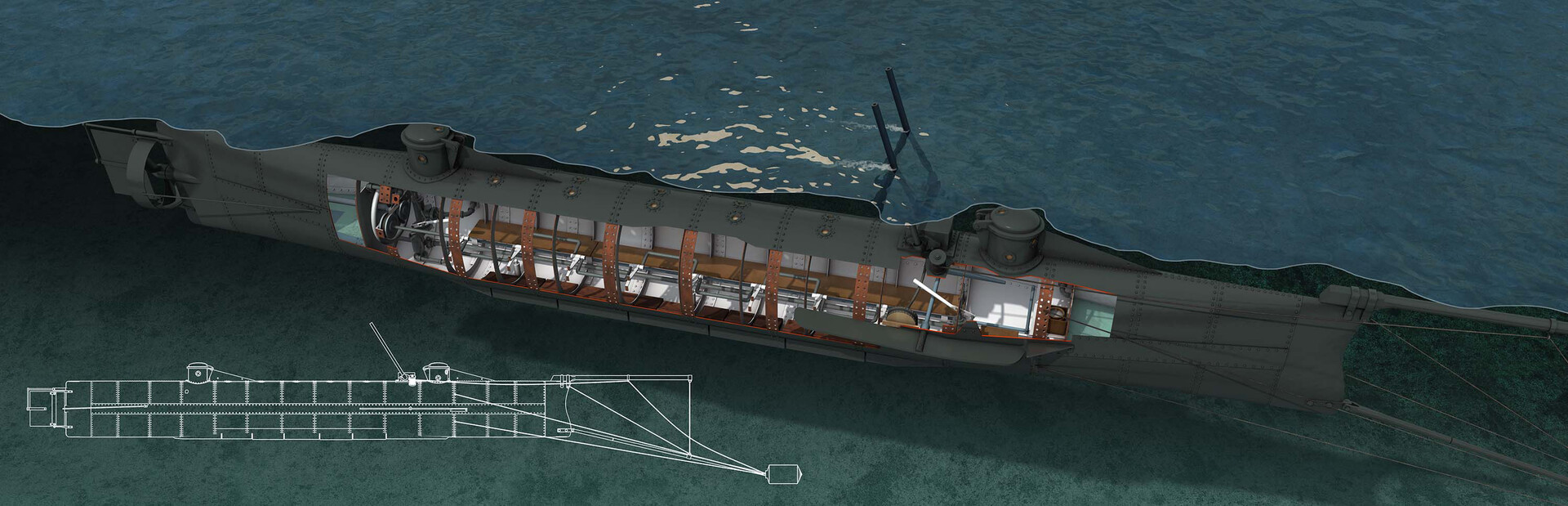 ArtStation - Hunley submarine