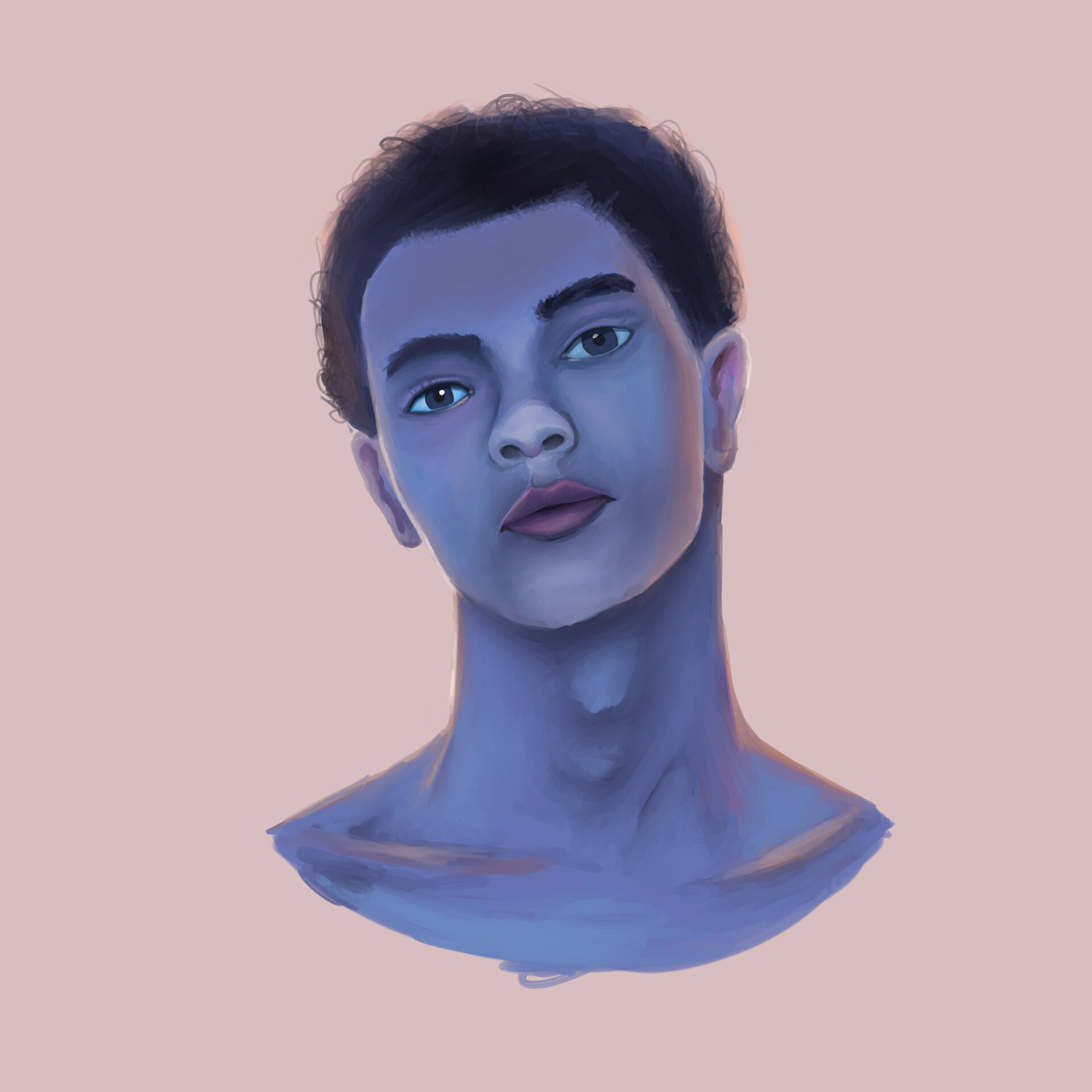 ArtStation - blue man