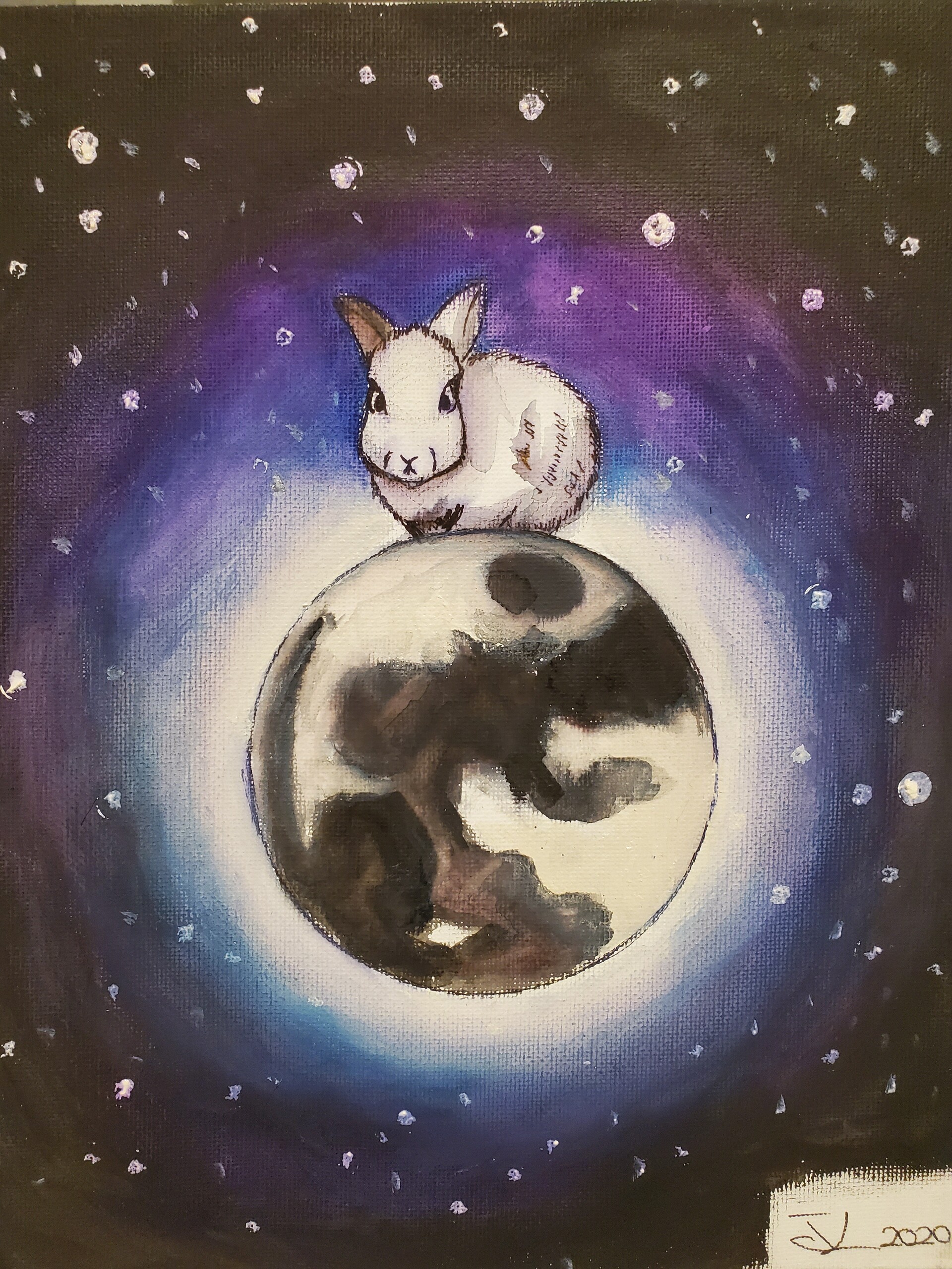 ArtStation - rabbit on the moon