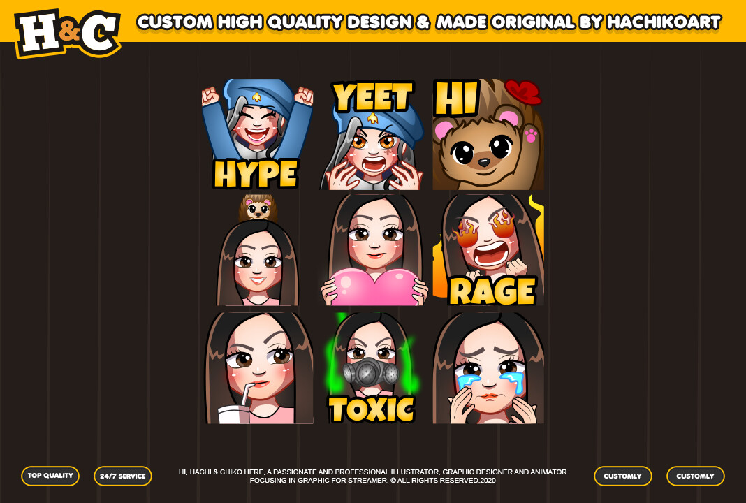ArtStation - custom emotes for twitch, youtube, discord and facebook