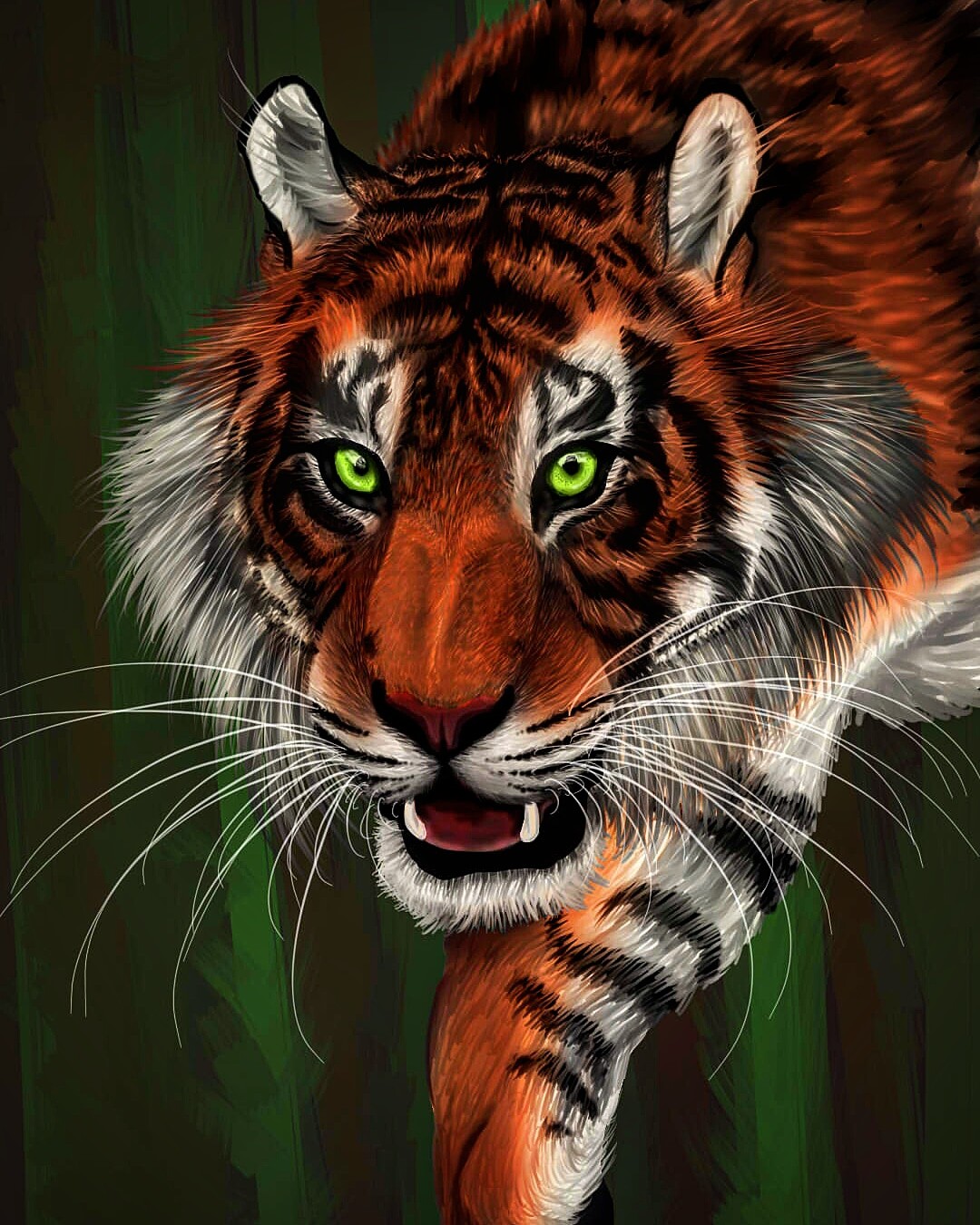 ArtStation - Tiger through the woods