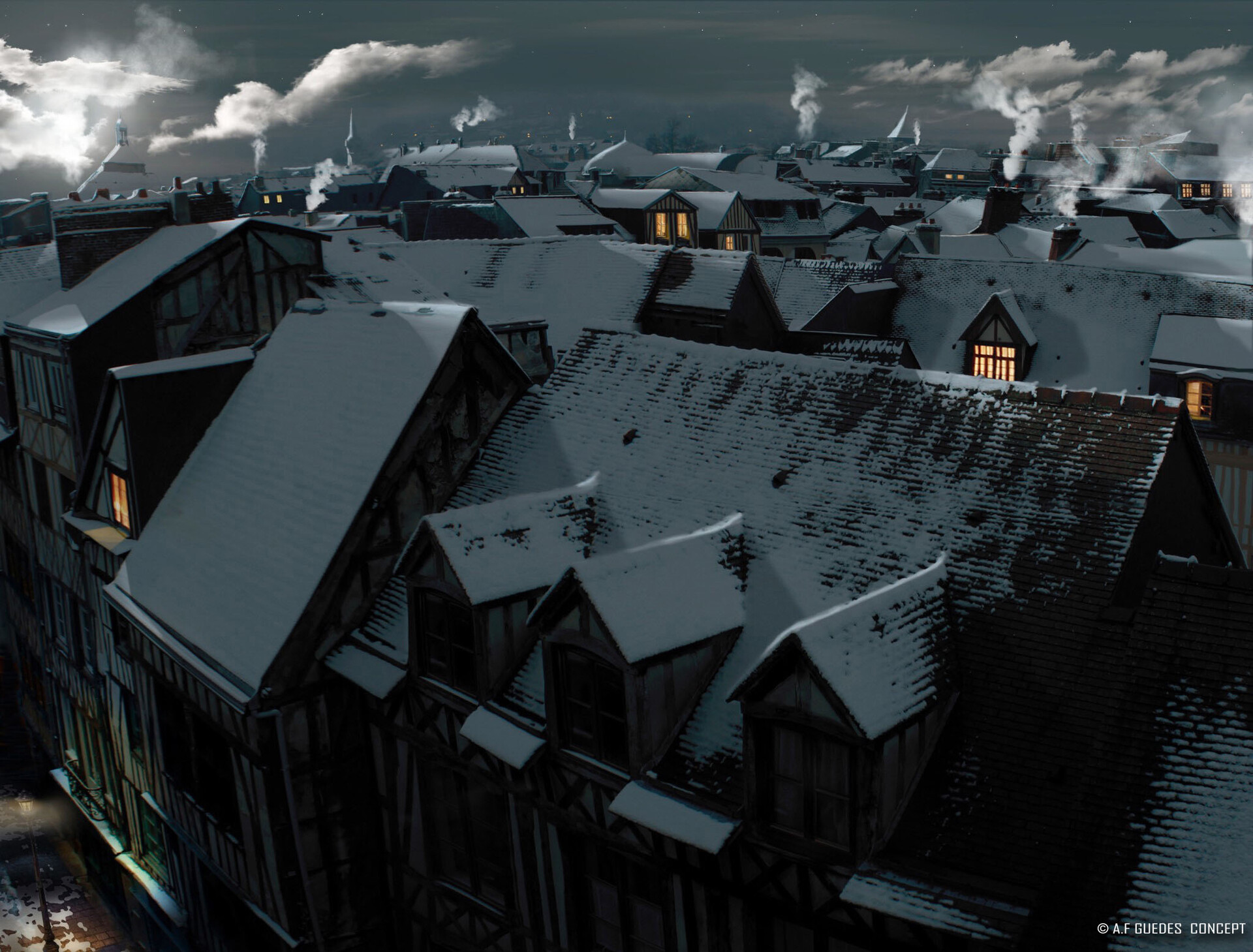 ArtStation - Across the rooftops