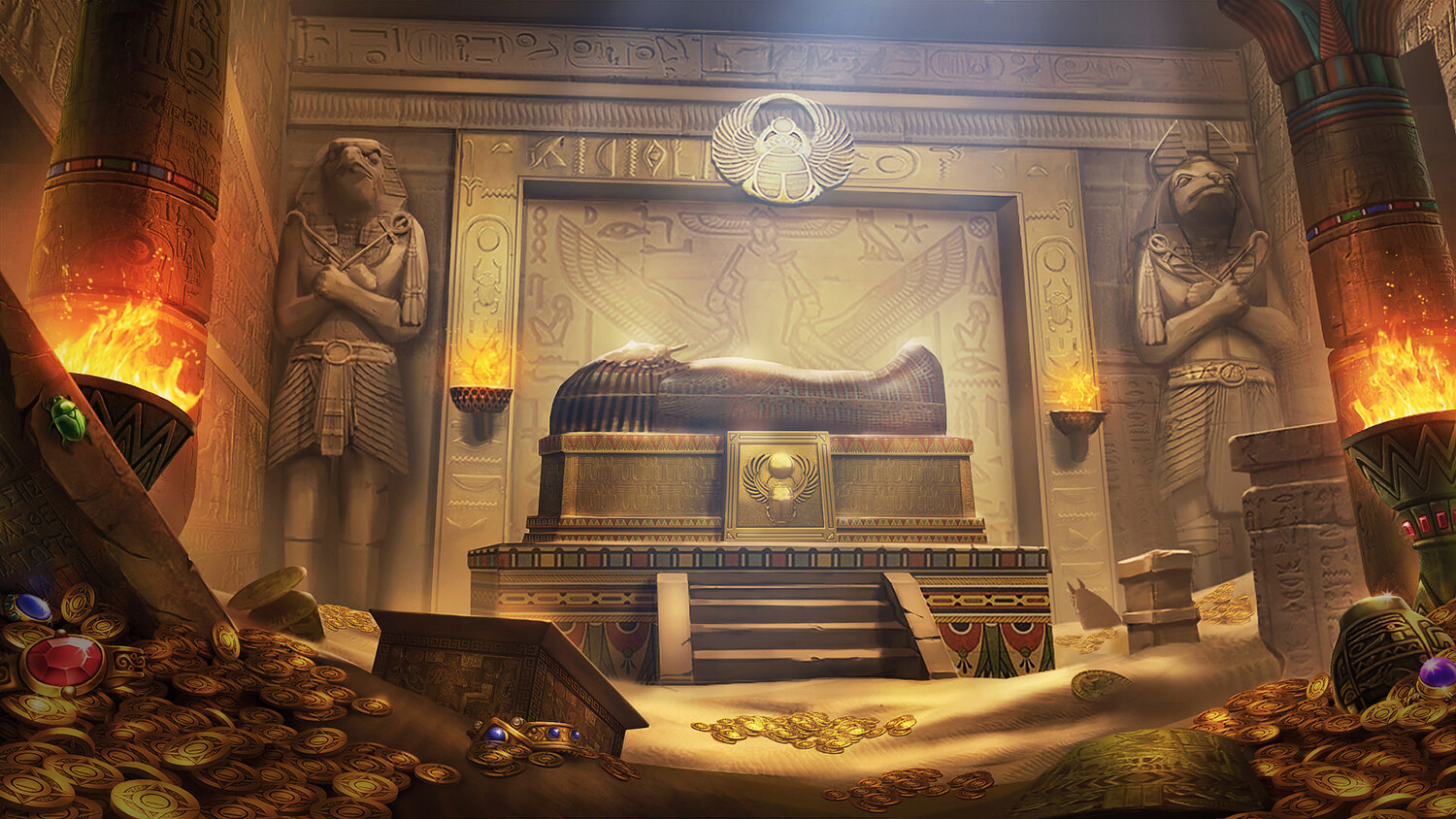 Tomb Pharaoh Laying Down