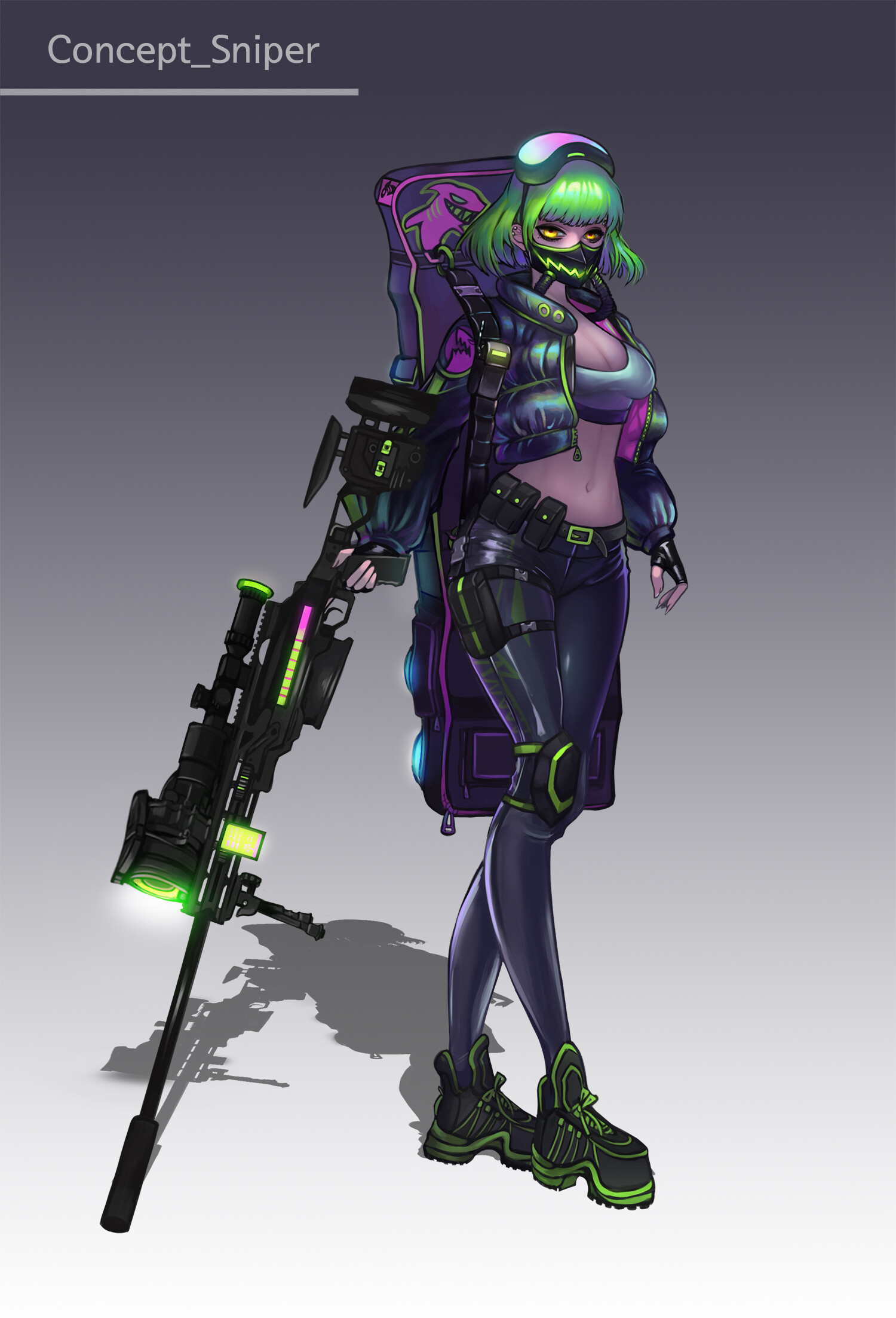 ArtStation - Cyberpunk style sniper