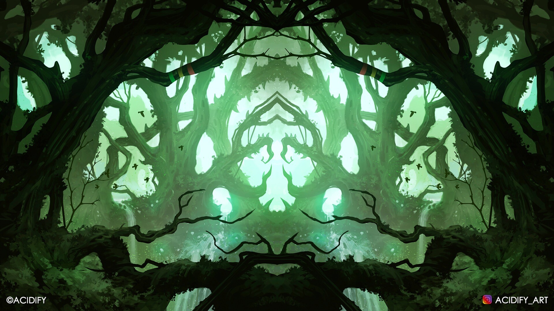 ArtStation - Thorn (Forest Landscape / Symmetry Concept Art), Acidify Art