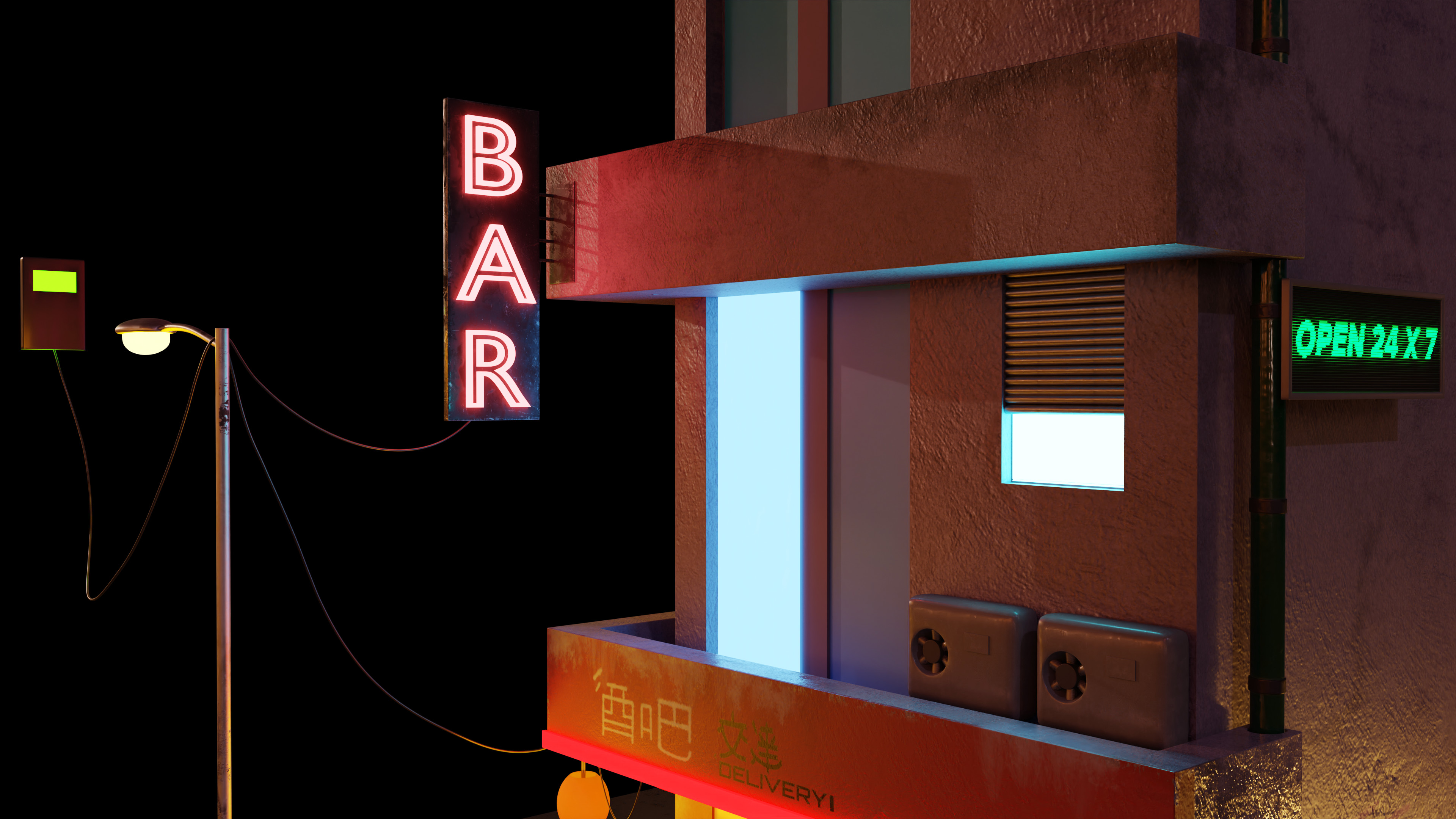 Abhilash Katta | 3D Artist - Street Corner Bar