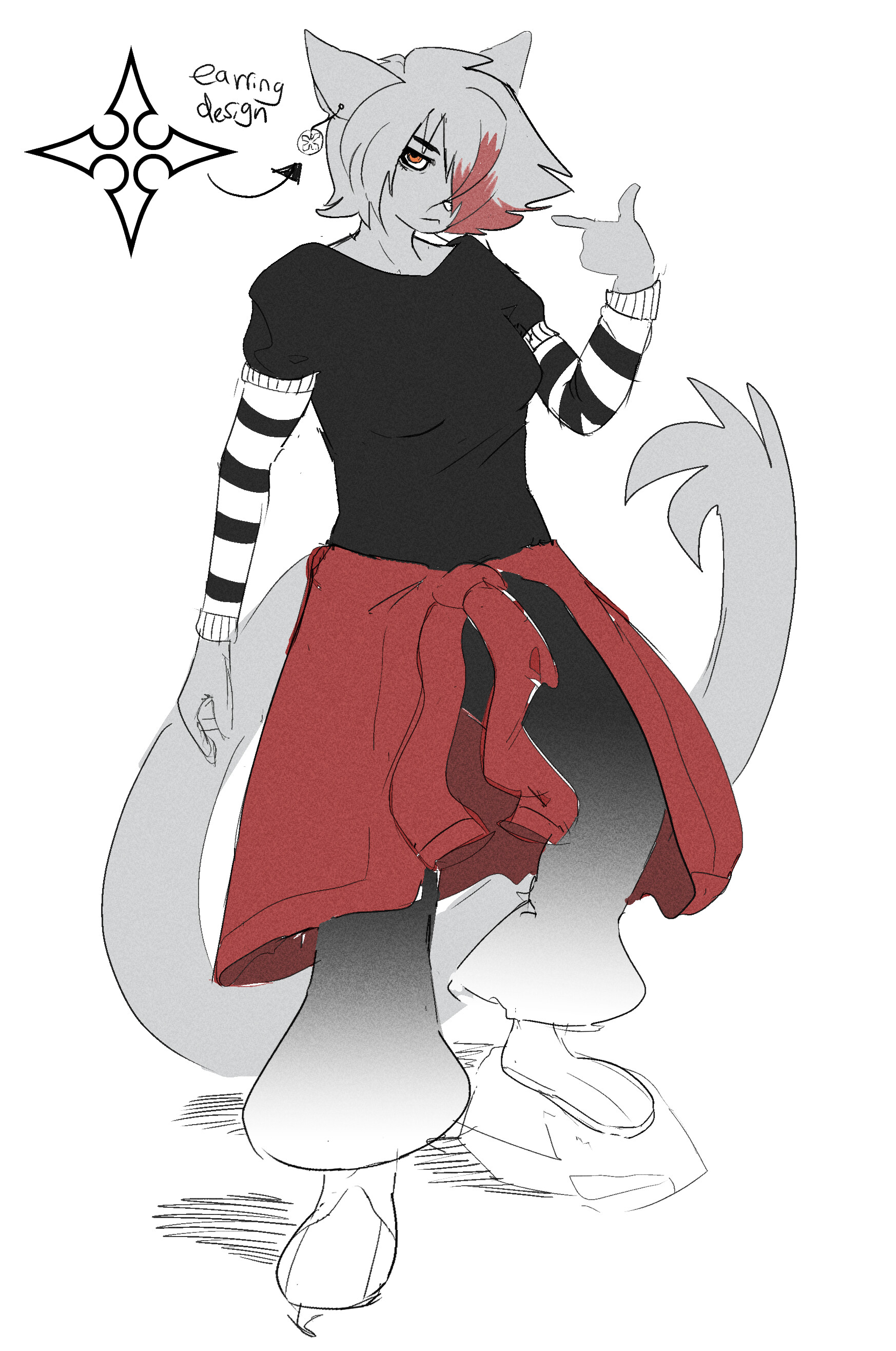 ArtStation - fursona design (for a friend)