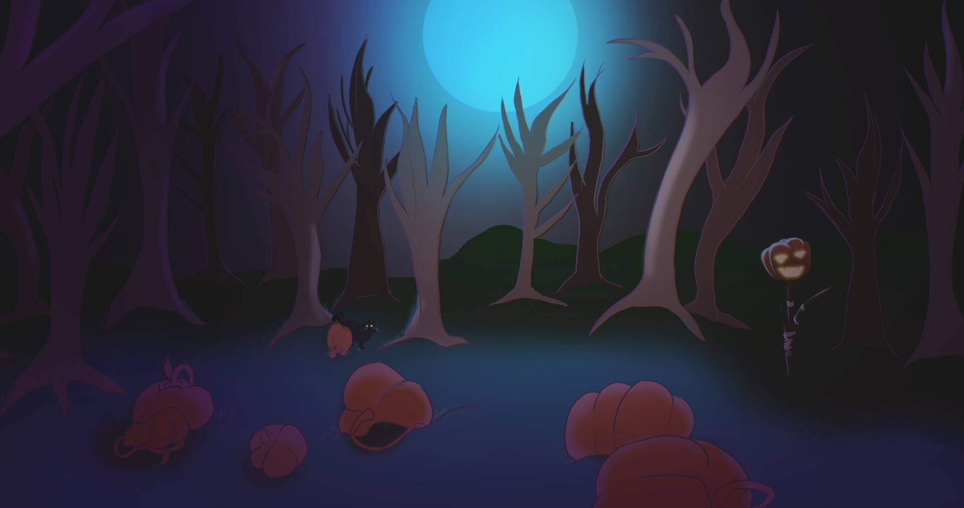 ArtStation - Haunted Pumpkin Patch