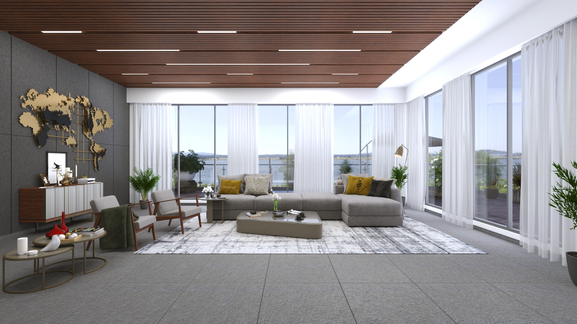 ArtStation - Living Room with Ocean view