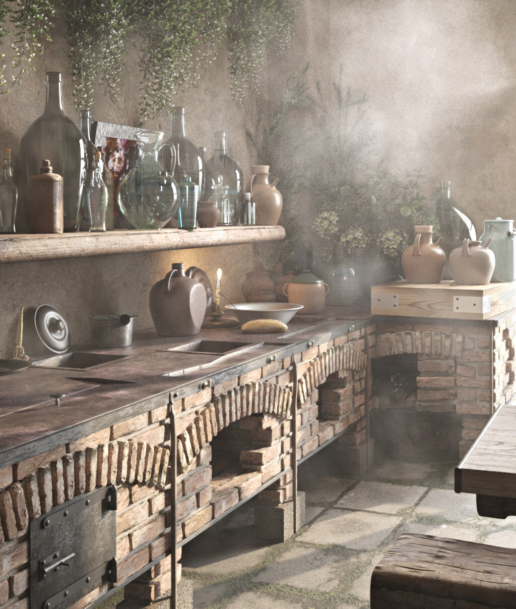 ArtStation - Antique kitchen