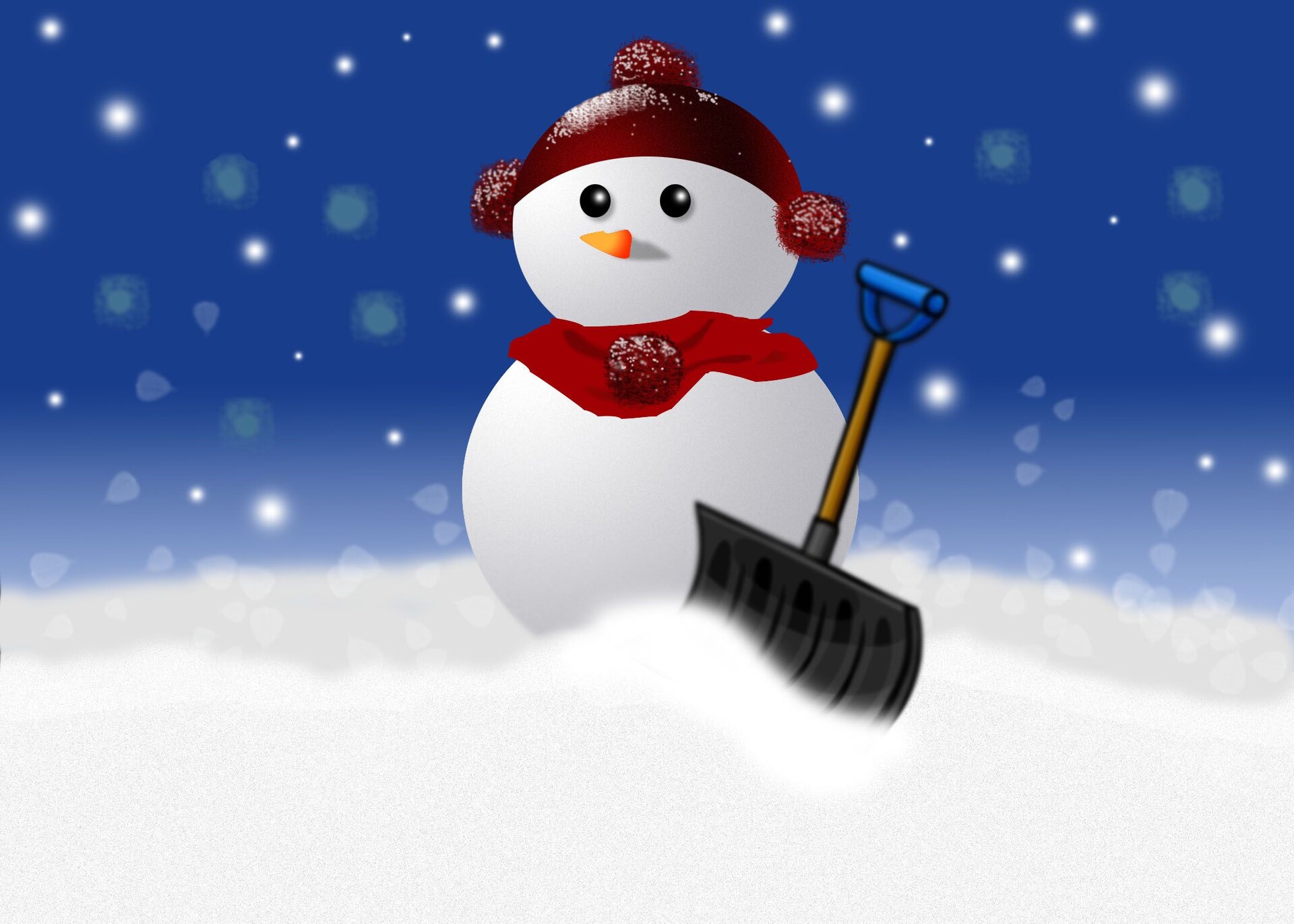 ArtStation - Snowman (My second time using Adobe photoshop.)