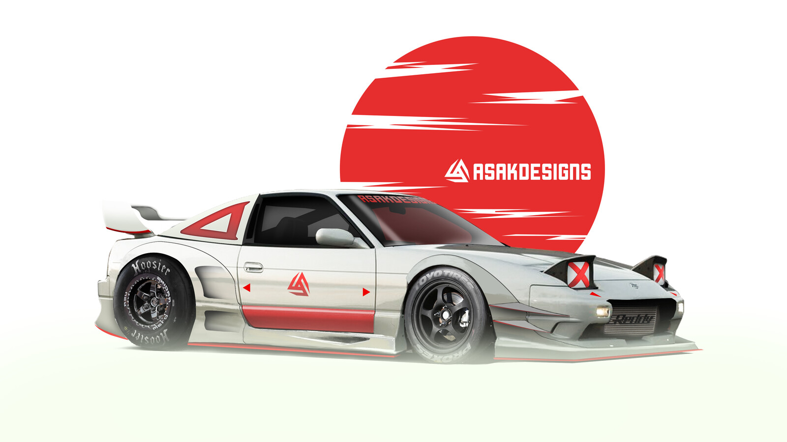 ASAK DESIGNS - 180sx red-white